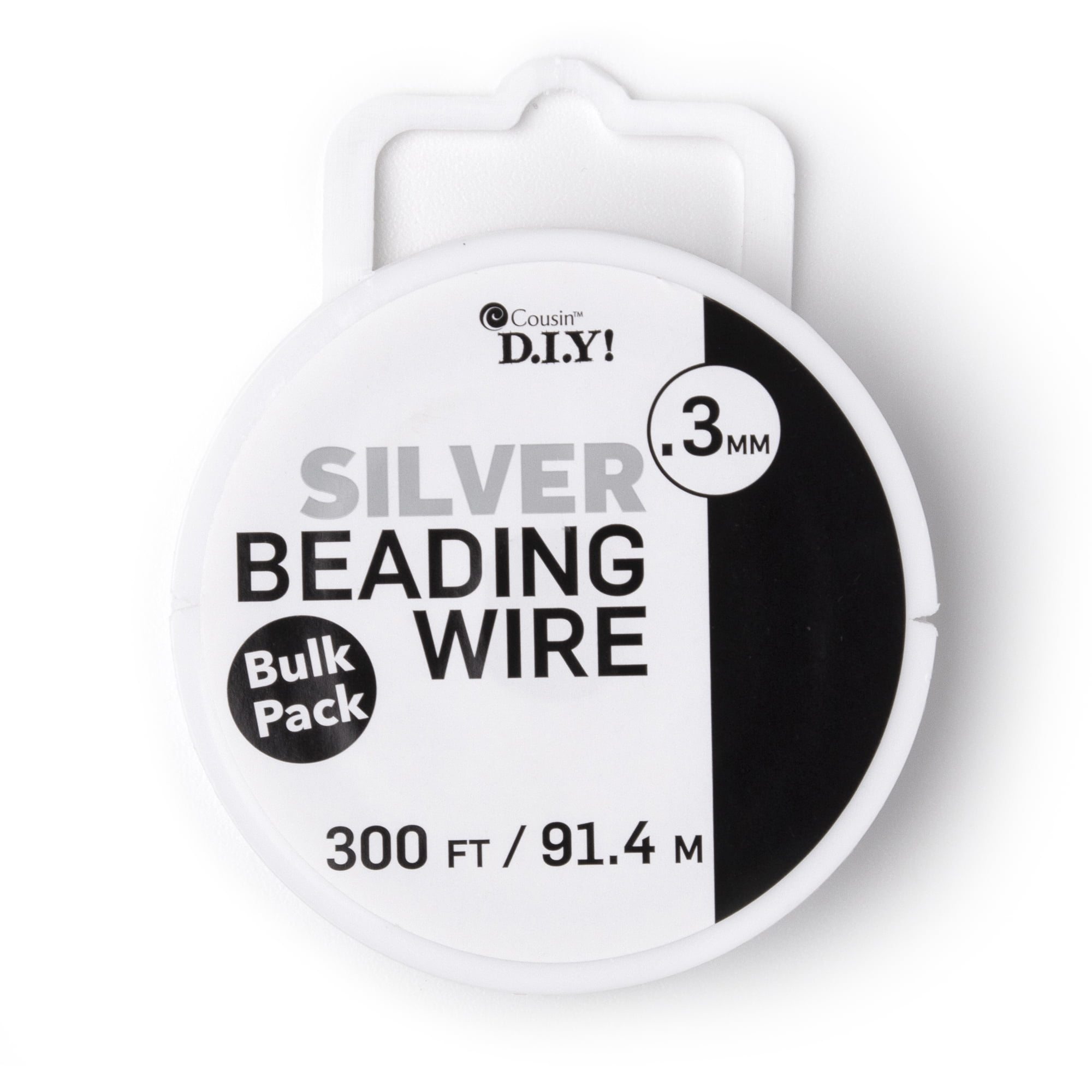 Cousin DIY Metal Beading Wire, Silver Finish, 0.3mm x 100 yd Roll ...