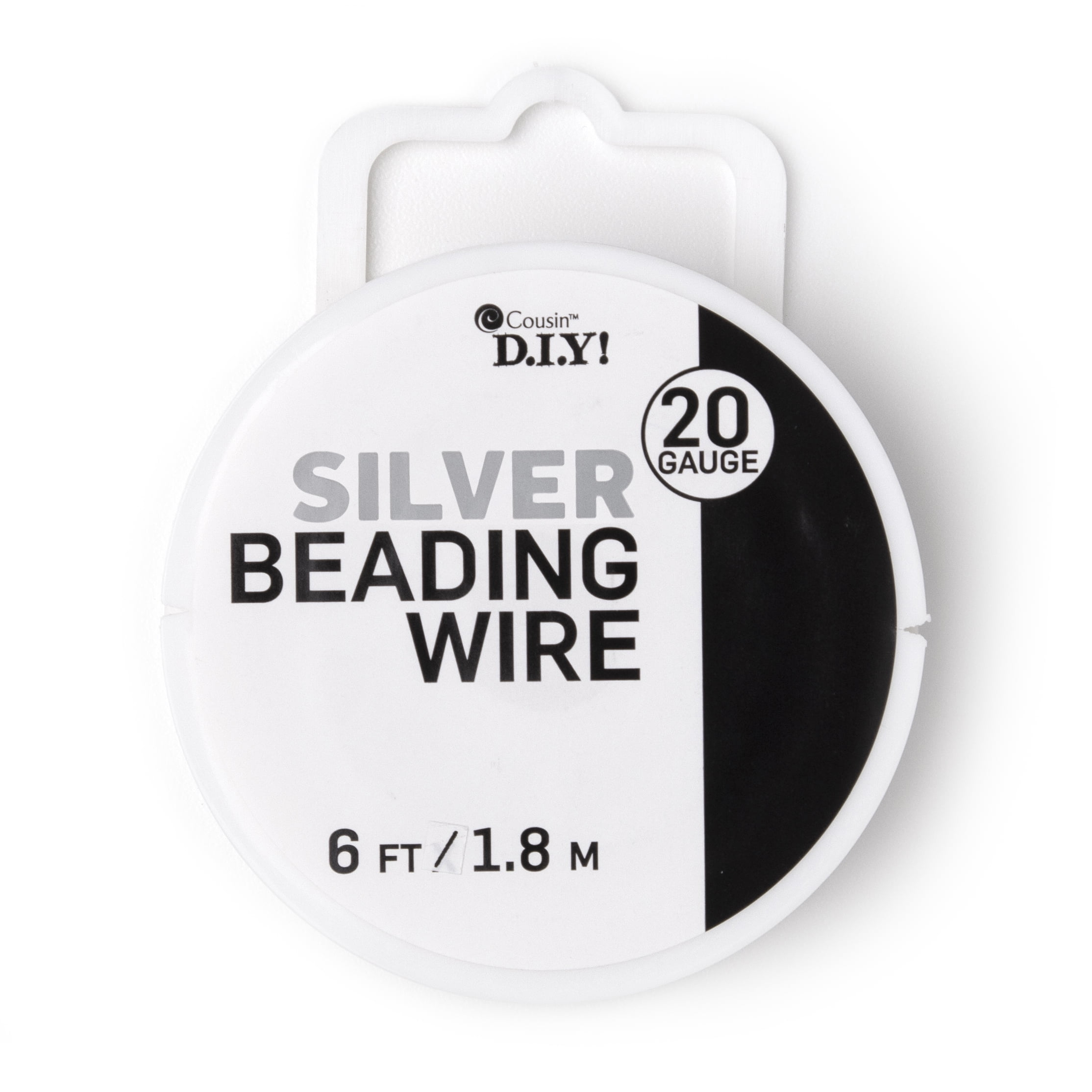 Cousin DIY Metal Beading Wire, Silver Finish, 20 Ga, 6 ft Roll ...