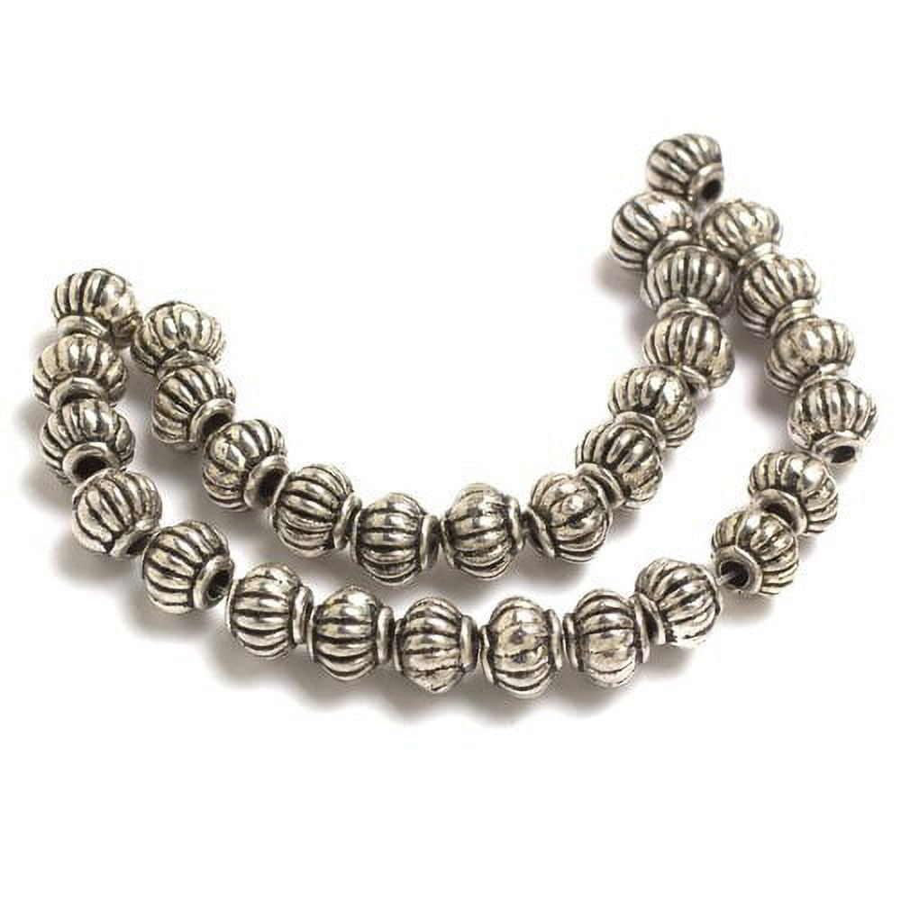 CousinDIY Barrel Silver Metal Loose Bead, 8 mm, (30 Count) - Walmart.com