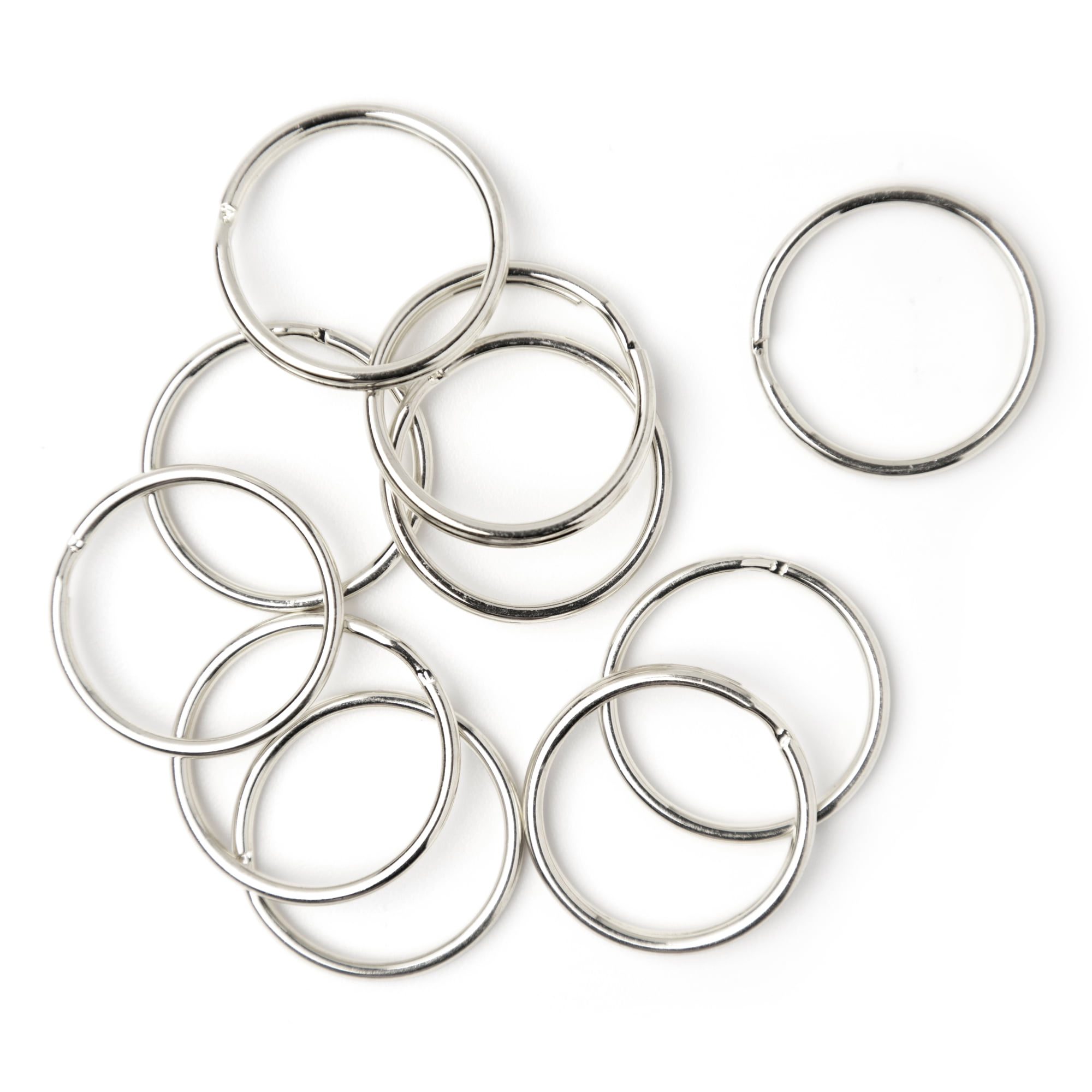 Cousin DIY 1.25 inch Silver Split Rings – 40-Piece Metal Keychain Ring ...