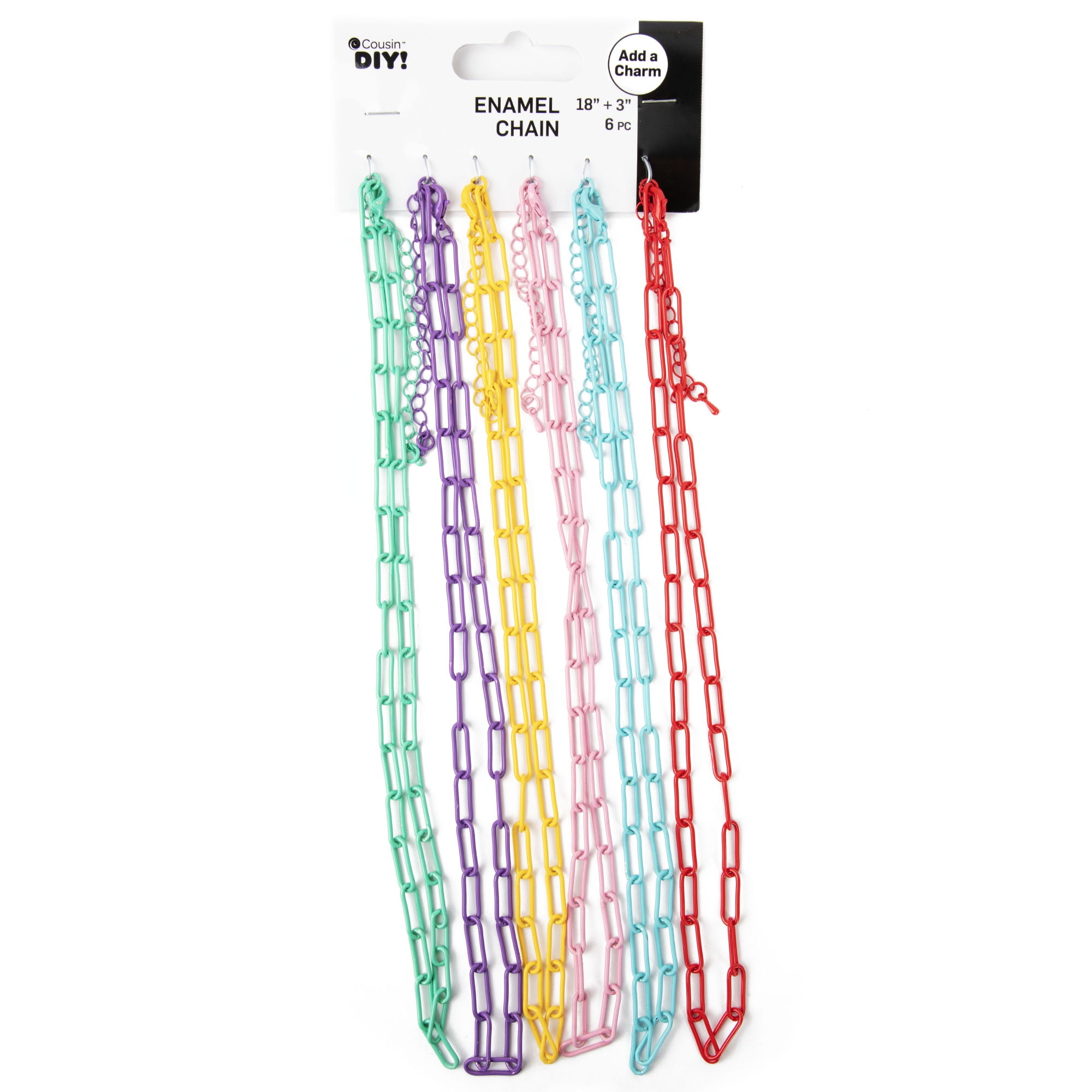 Cousin DIY Multi-Color Enamel Chains, Unisex, 6 Pc - Walmart.com