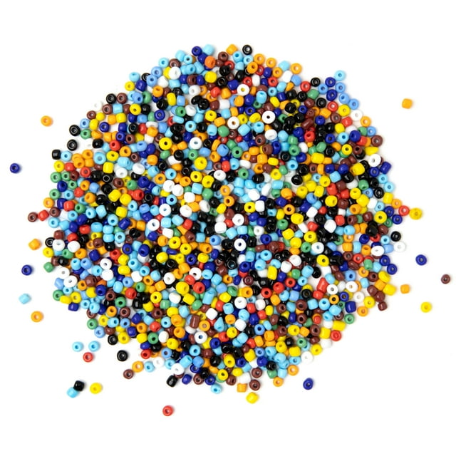 Cousin DIY Multi-Color Glass E-Bead Bulk Pack, Model 65027224, 100g, 1000+ Pieces - Walmart.com