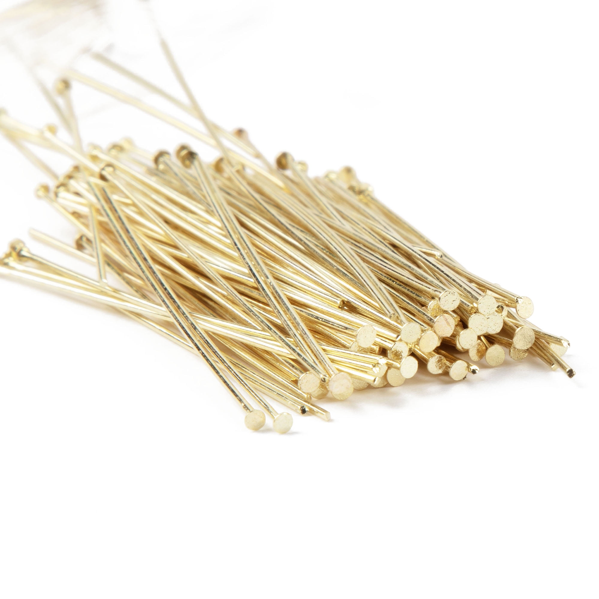 Cousin DIY Polished Metal Gold Head Pin Bulk Pack, 2 in x 5 mm Head ...