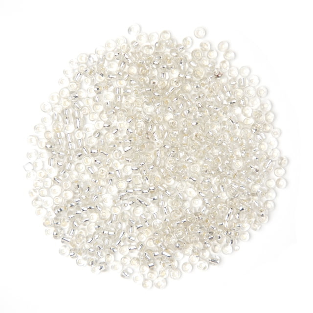 Cousin DIY Silver E-Bead Bulk Pack, 100g, 1000 Piece, Seed Beads ...