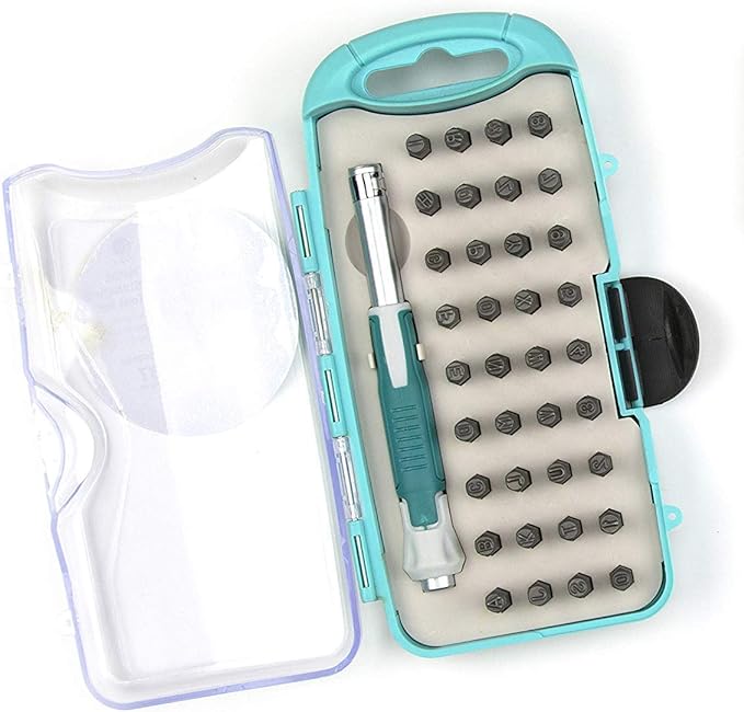 Cousin DIY Stamp & Go Metal Stamping Kit for Jewelry Making, Bits with ...