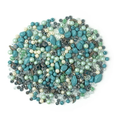 The Bead Chest Super Jumbo Grey Mist Recycled Glass Bead (33mm ...