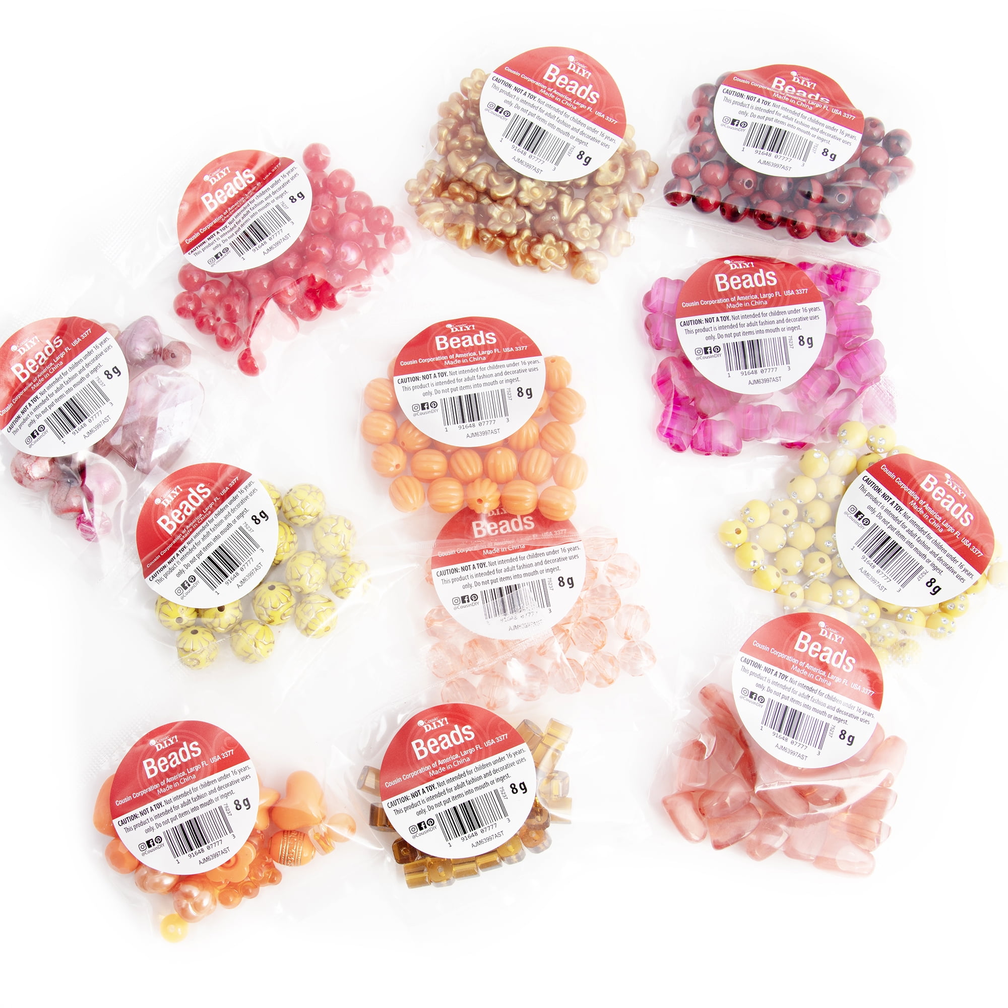 Cousin DIY Warm Toned Bead Assortment for Jewelry Making, Unisex bead ...