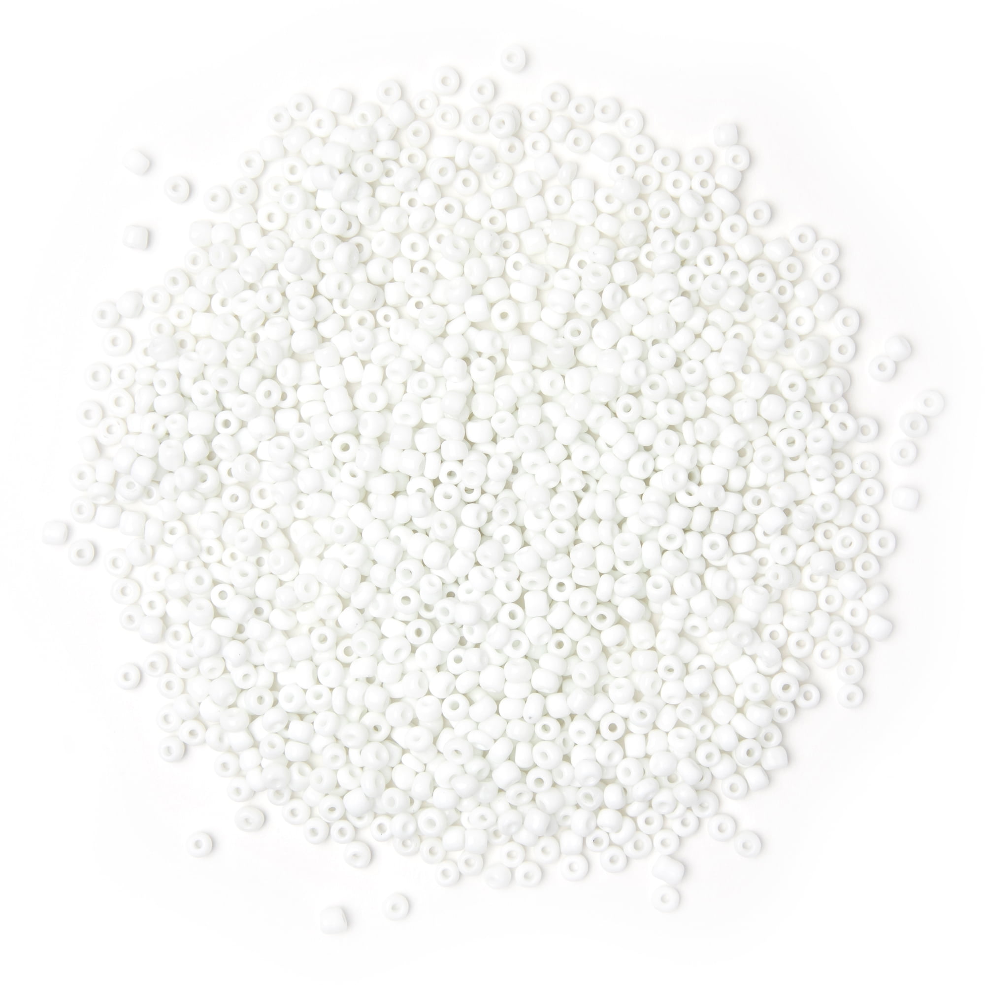 CousinDIY White E-beads Bulk Pack 6/0 Glass Seed Beads 100g 1000 Pieces ...