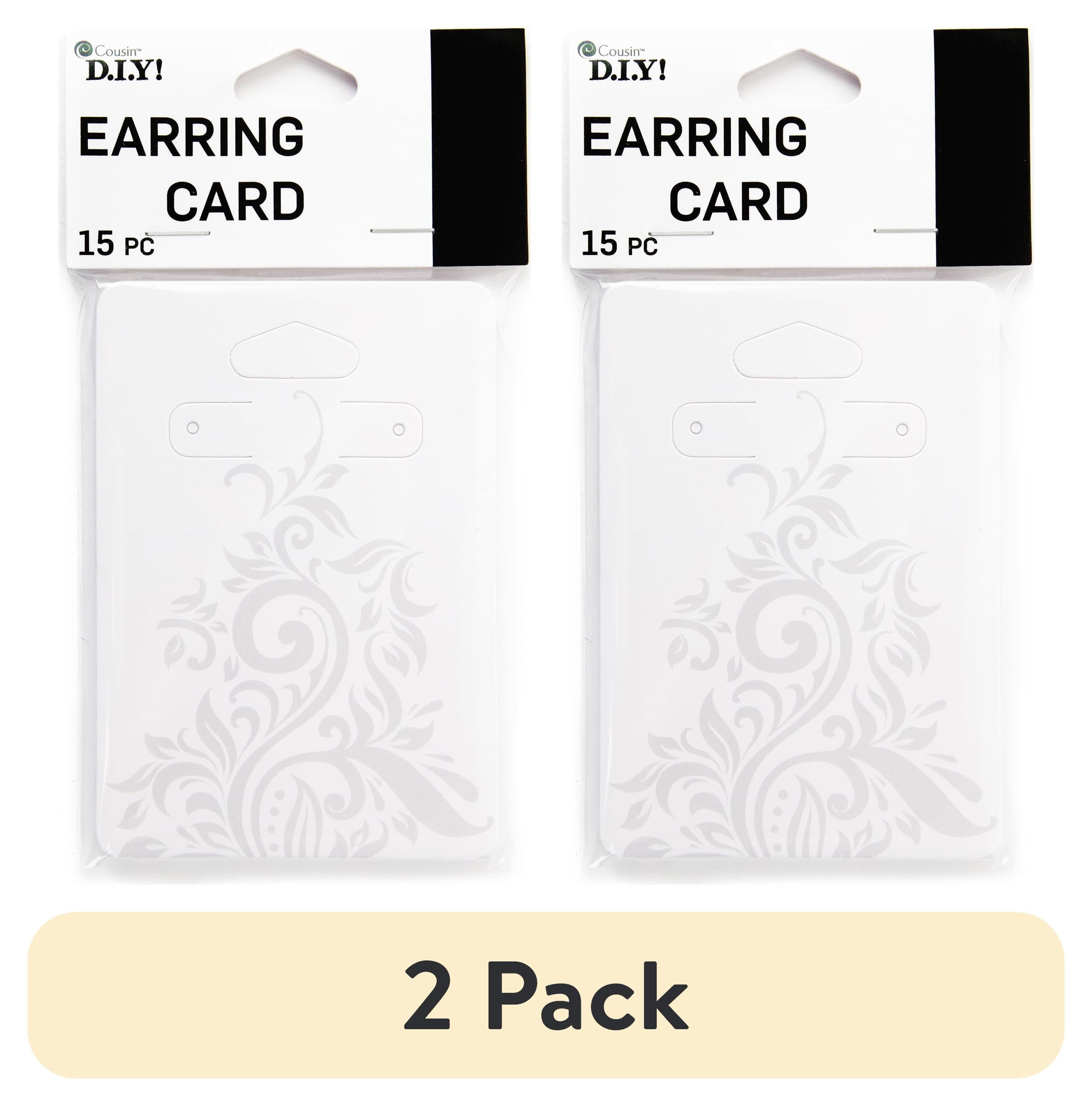 (2 pack) Cousin DIY White Paper Earring Display Cards, Unisex, 15 Piece ...
