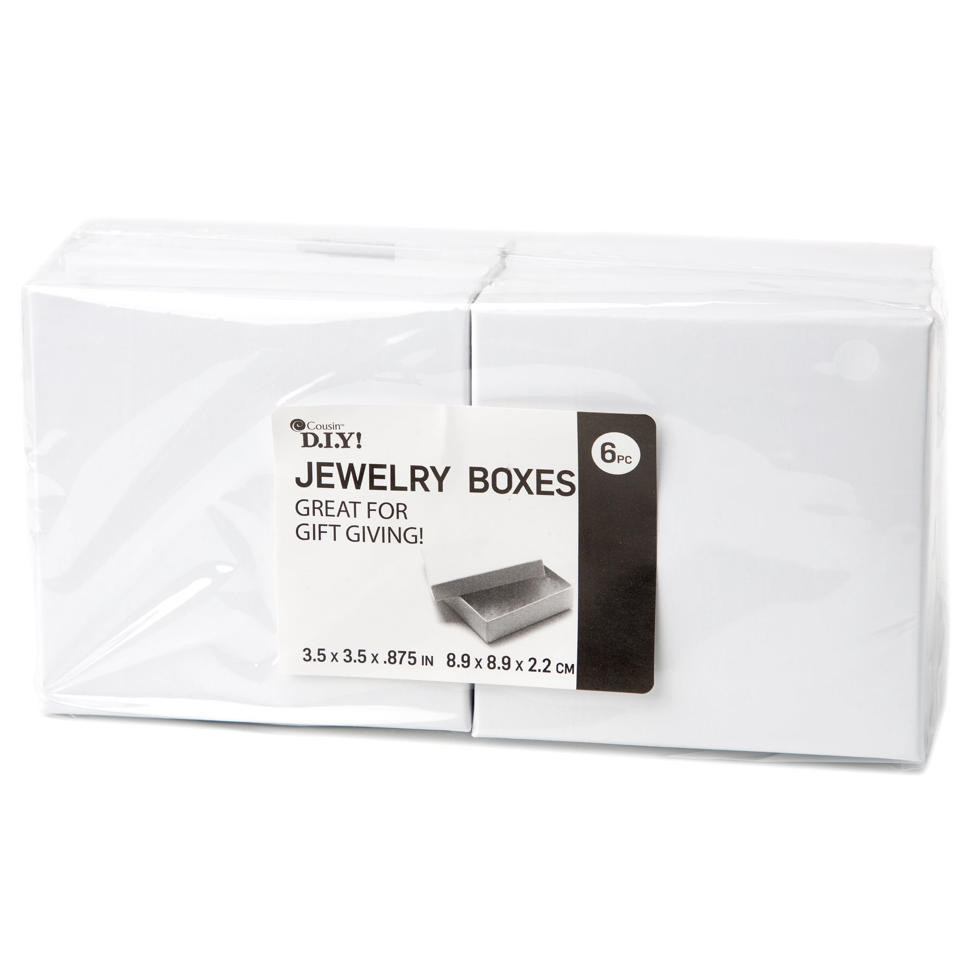 Cousin DIY White Square Paper Gift Boxes, 3.5" x 3.5", 6 Piece, Unisex ...