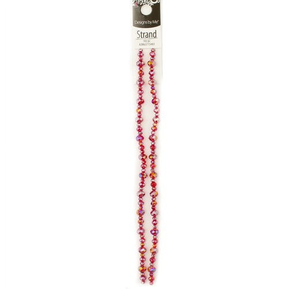 Cousin Glass Red AB Rondell Crystal Strand, 102 Piece - Walmart.com
