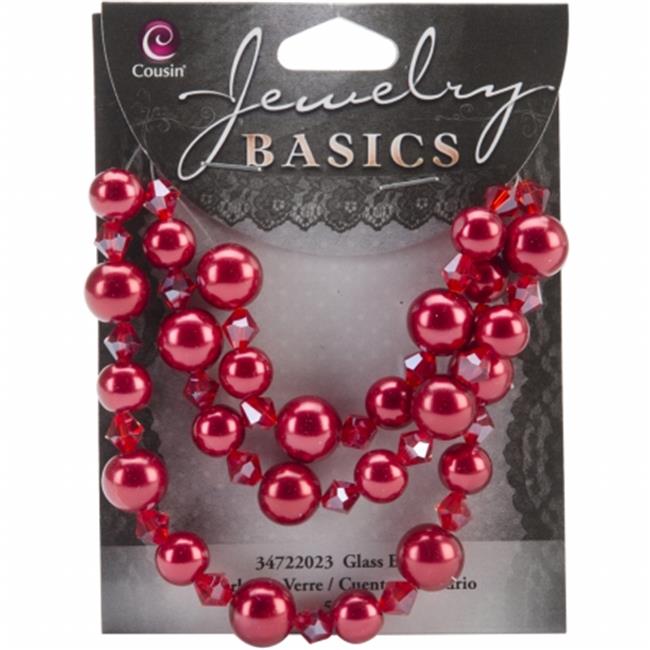 Cousin JBPRLCRY-22023 Jewelry Basics Pearl and Crystal Bead Mix 8mm ...