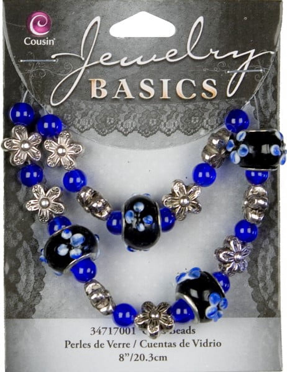 Cousin Jewelry Basics Glass Bead Strands, 8.25", Orange Glass, 29 ...