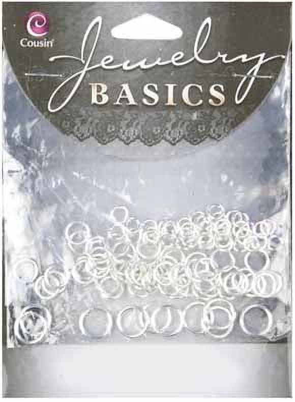Cousin Jewelry Basics Metal Findings, Silver Jump Rings, 4mm, 6mm, 8mm ...