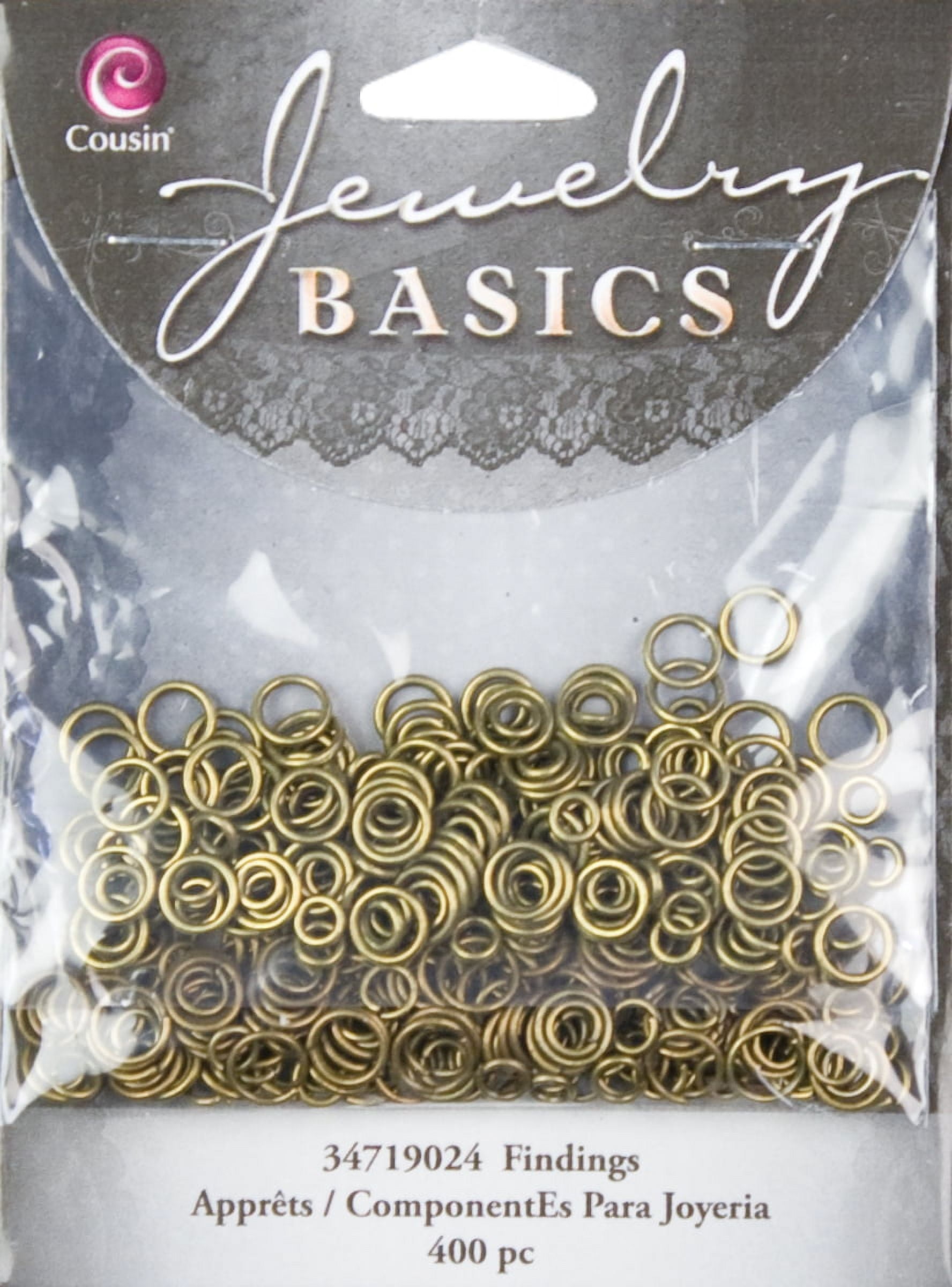 Cousin Jewelry Basics Metal Findings Jump Rings, 4mm to 6mm, 400pk ...