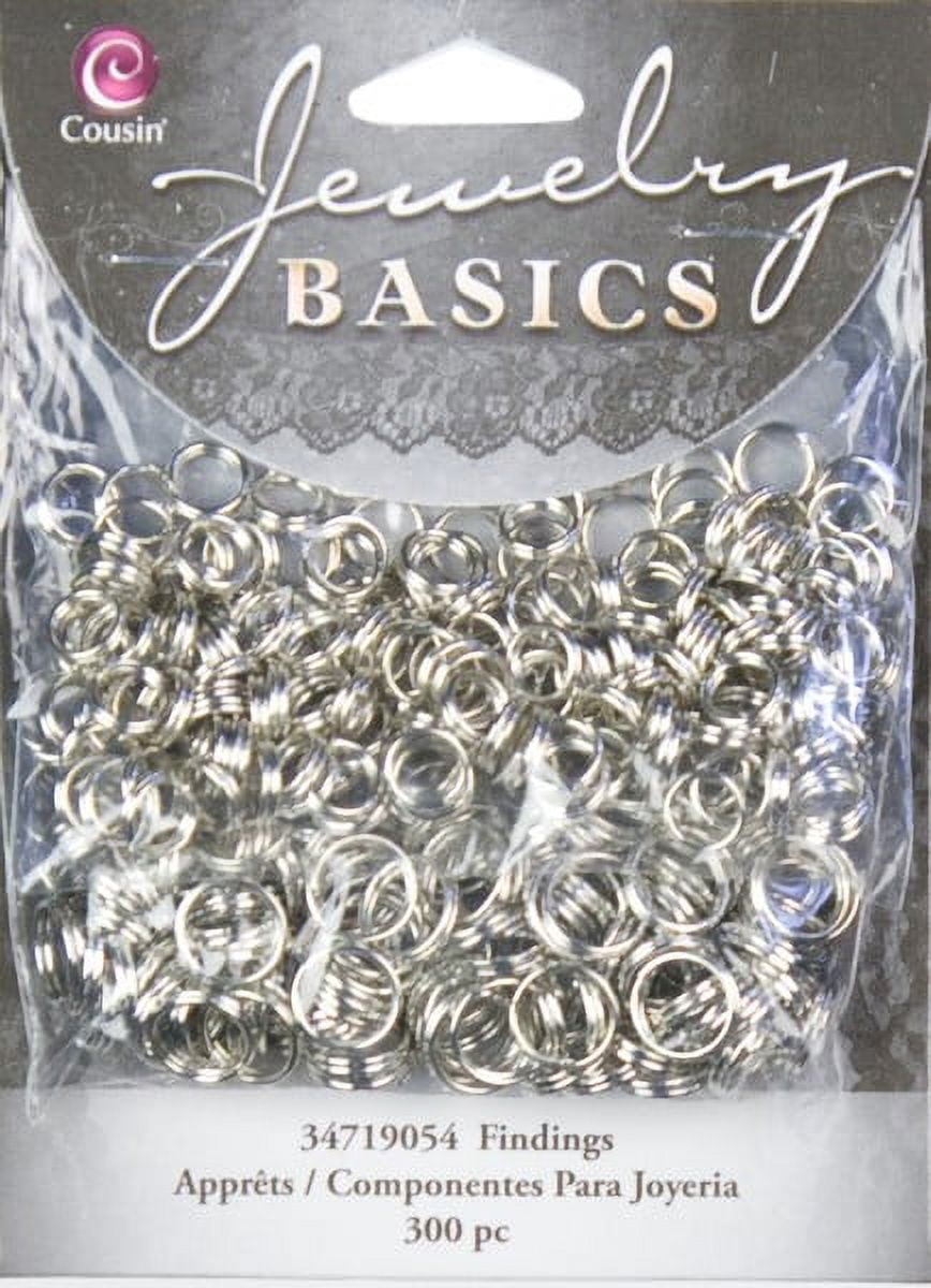 Cousin Jewelry Basics Metal Findings Split Rings, 6mm to 8mm, 300pk ...