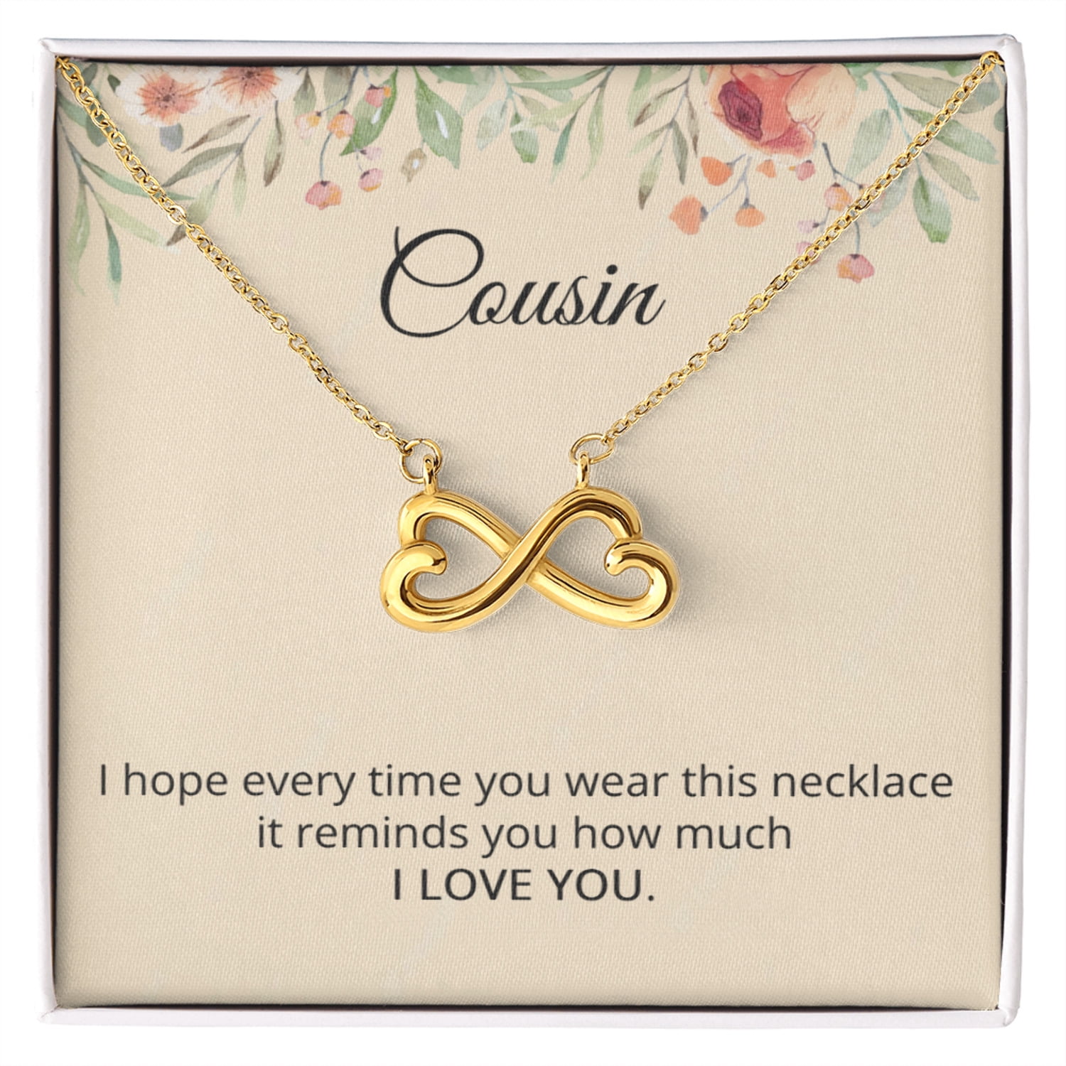Cousin Necklace Cousin Birthday Gift Reminds You I Love You Cousin ...