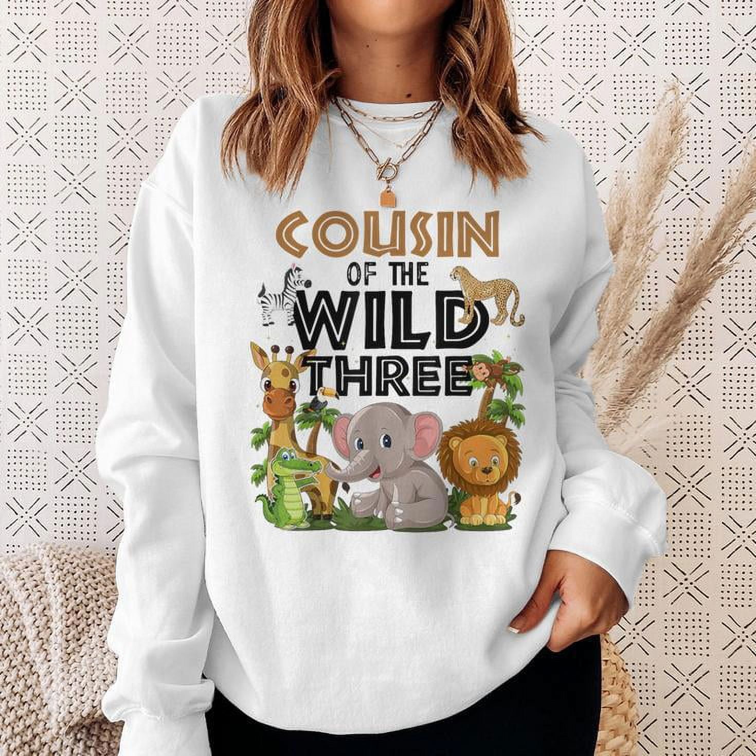 Cousin Of The Wild Three Birthday 3Rd Safari Jungle Family Sweatshirt ...