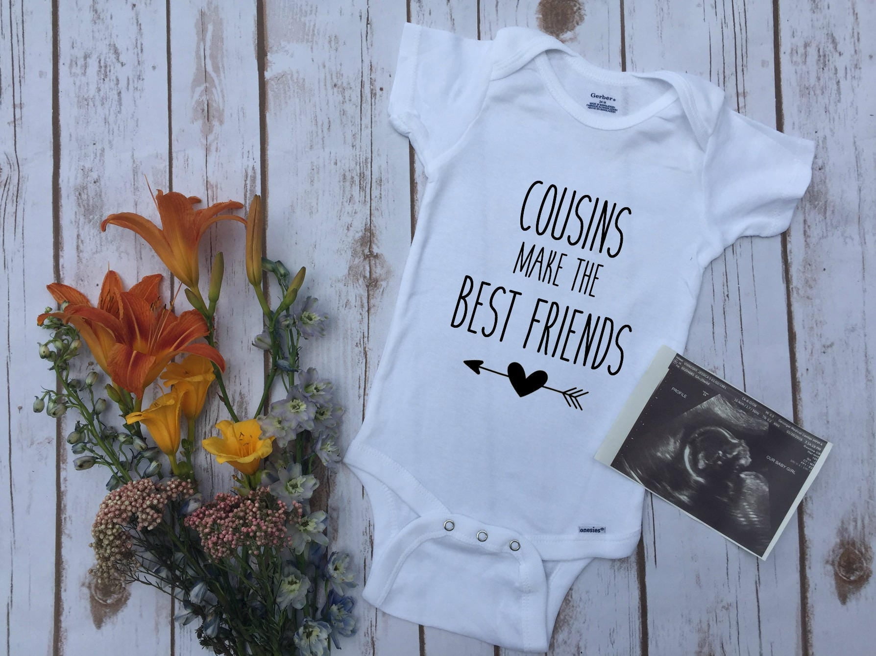 Cousin Onesie- Cousins Make The Best Friends - Onesie For Cousins - Pregnancy Annoucement ...