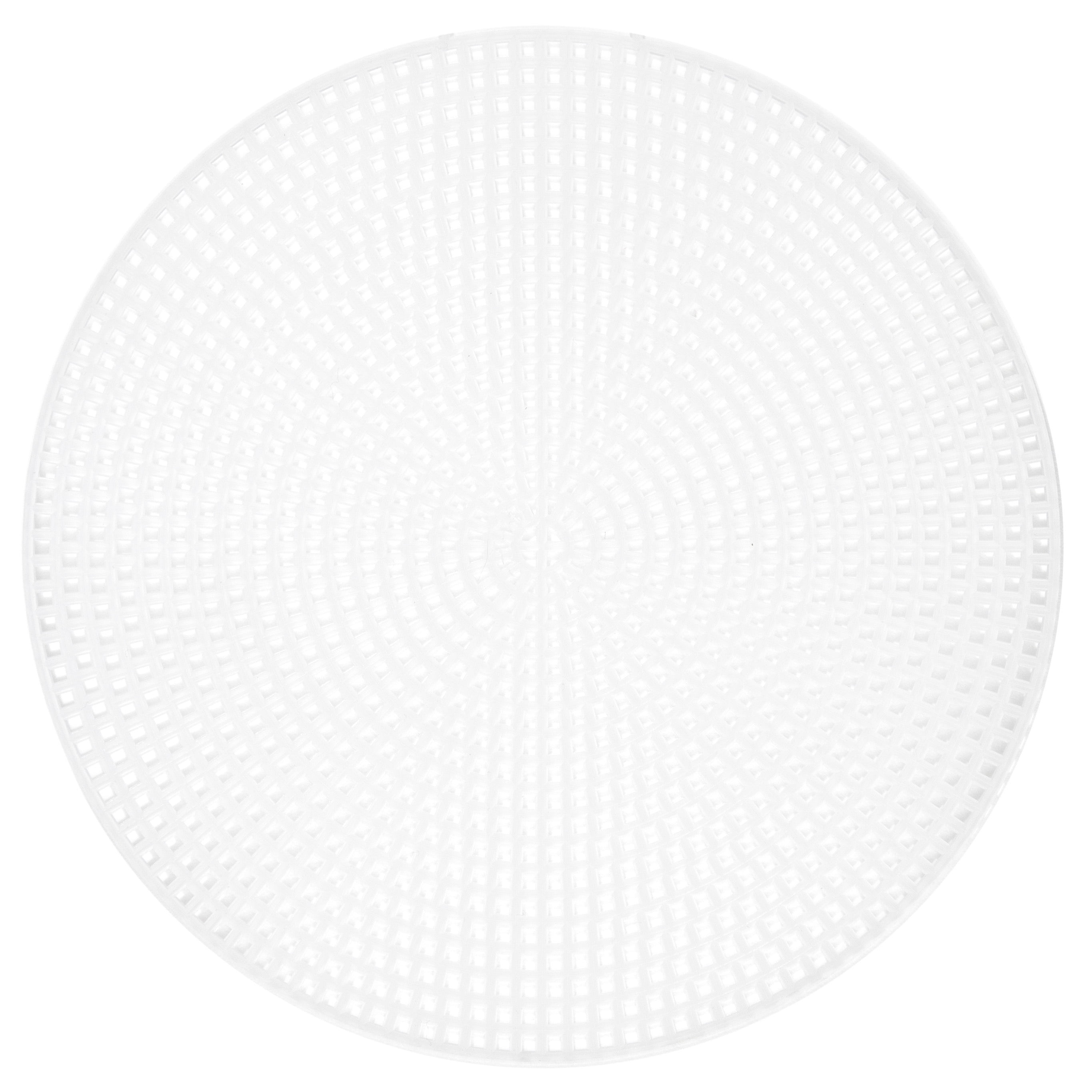 Cousin Brand Clear Round Plastic Canvas Shape, 7 Count, 6" Diameter for ...