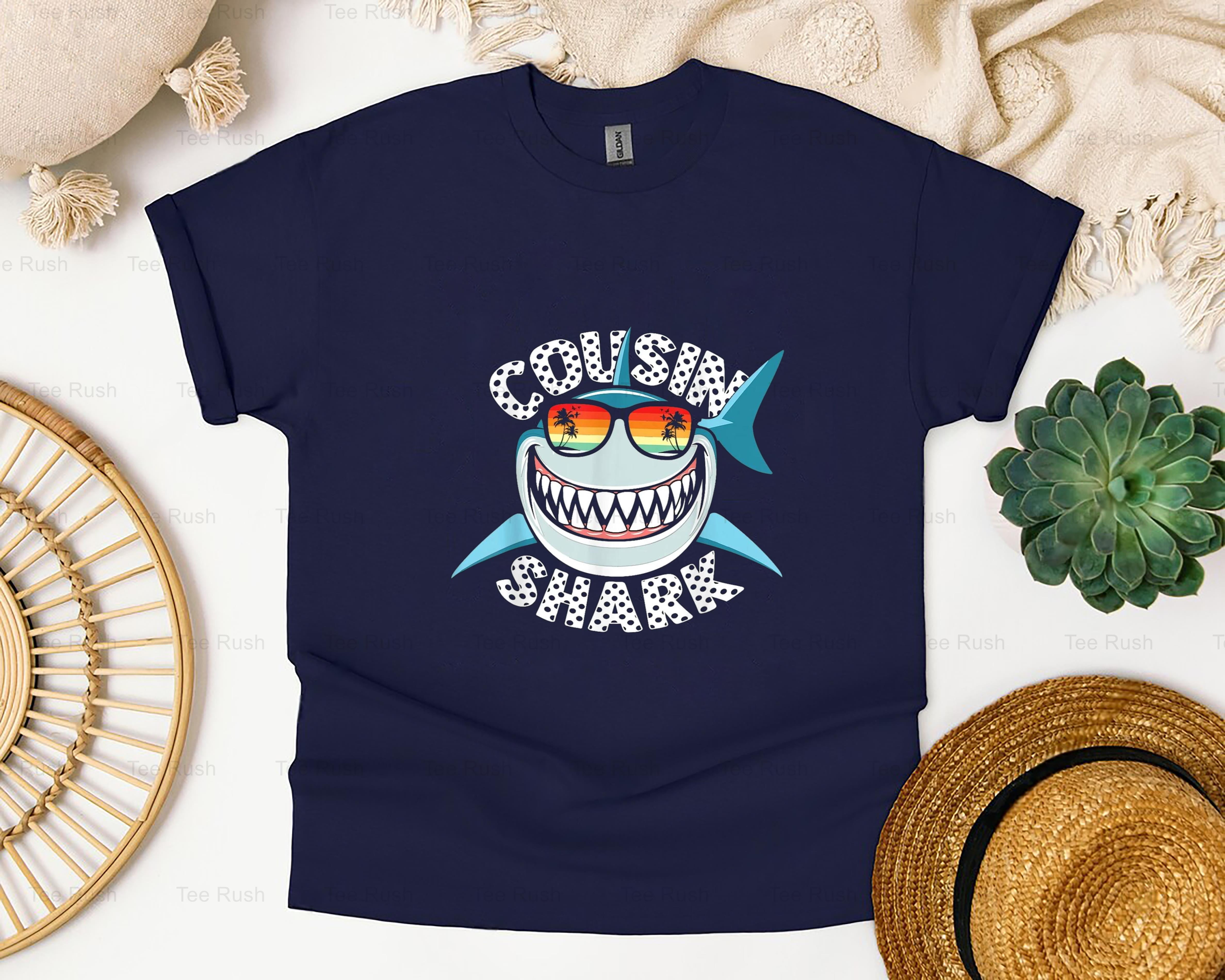 Cousin Shark Funny Sea Animal Underwater Shark Lover, Family, Humor,T ...