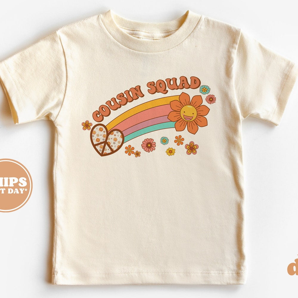 Cousin Squad Toddler Shirt - Boho Retro Kids Shirt - Cute Cousin Crew TODDLER SHORT SLEEVE TEE ...