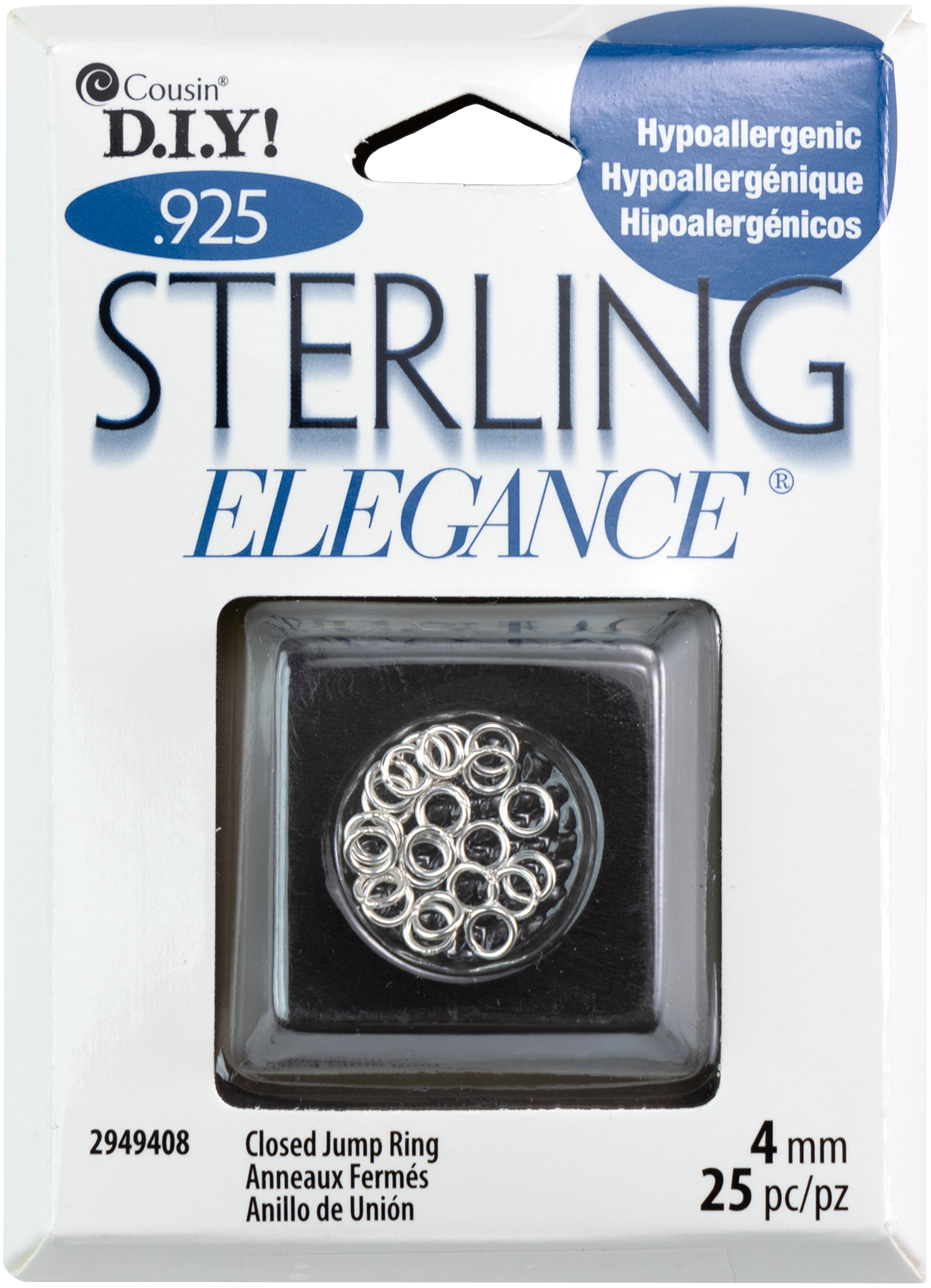 Cousin Sterling Elegance Genuine 925 Silver Beads & Findings-Closed ...