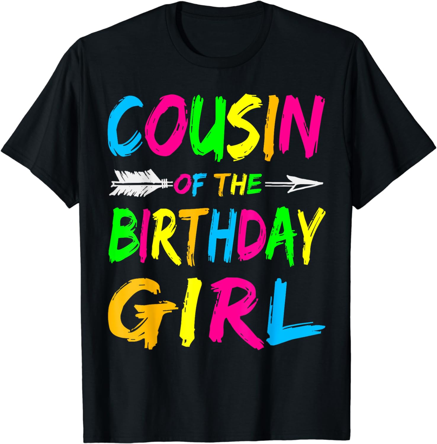 Cousin of the Birthday Girl Retro 80's Party Shirt T-Shirt - Walmart.com