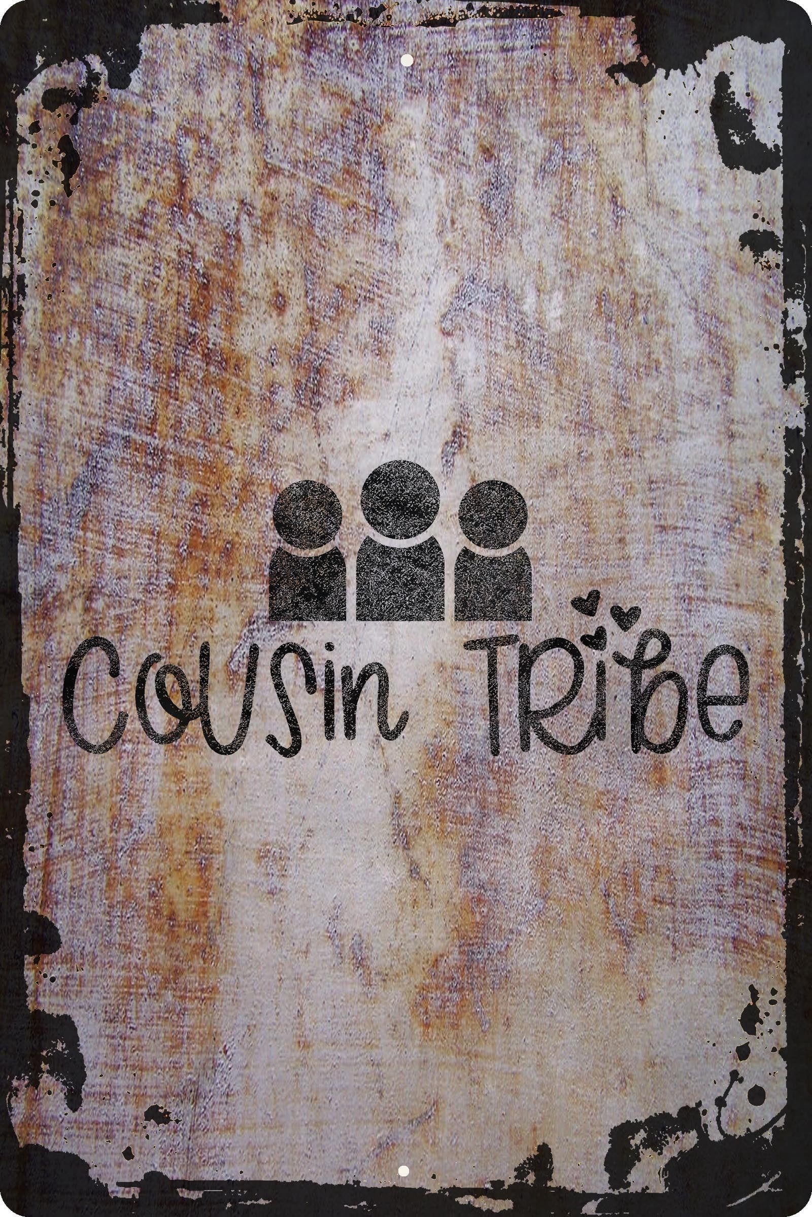 Cousin tribe friends family hearts group love Beige Wall Art Decor ...