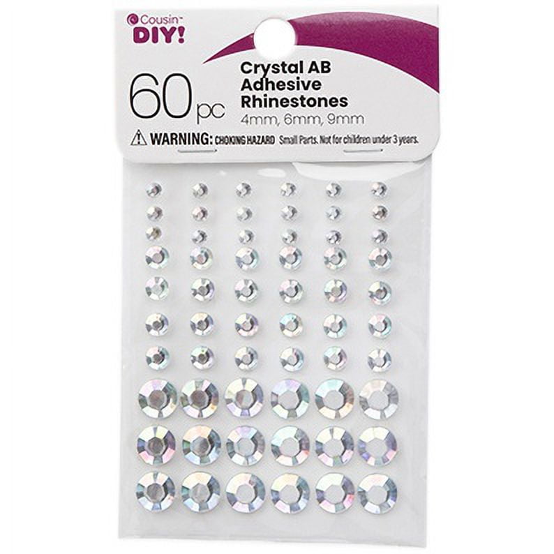 CousinDIY Adhesive Rhinestones 60/Pkg-Crystal Aurora Borealis - Walmart.com