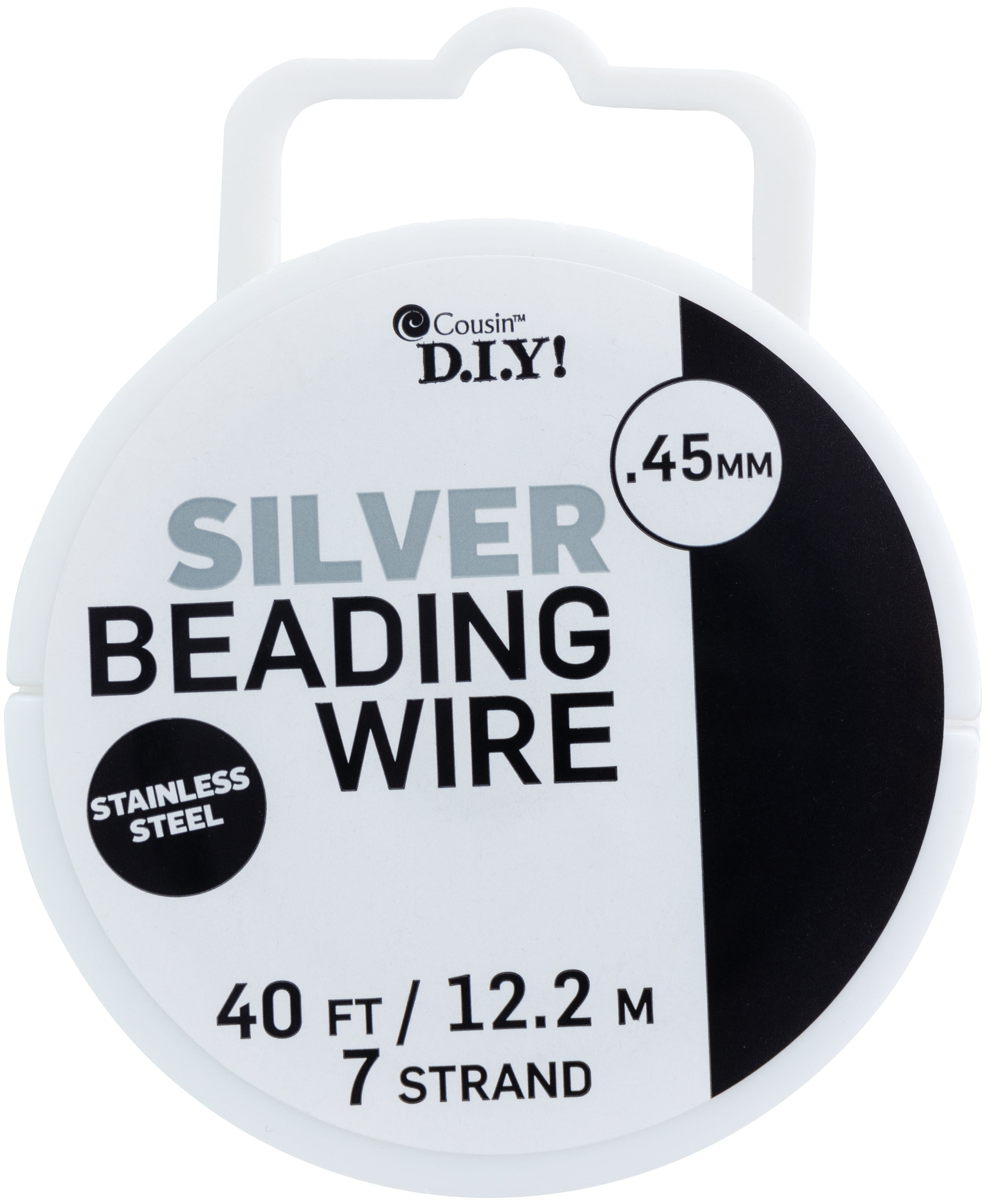 CousinDIY Cord Basics 7-Strand Beading Wire .45mmx40'-Silver - Walmart.com