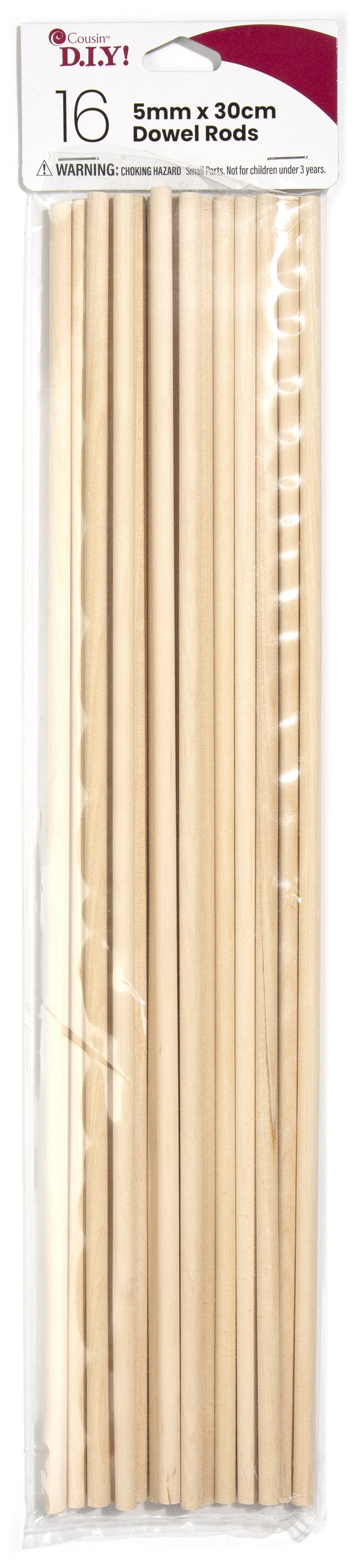 CousinDIY Dowel Rod 3/16"X12" 16/Pkg-Natural - Walmart.com