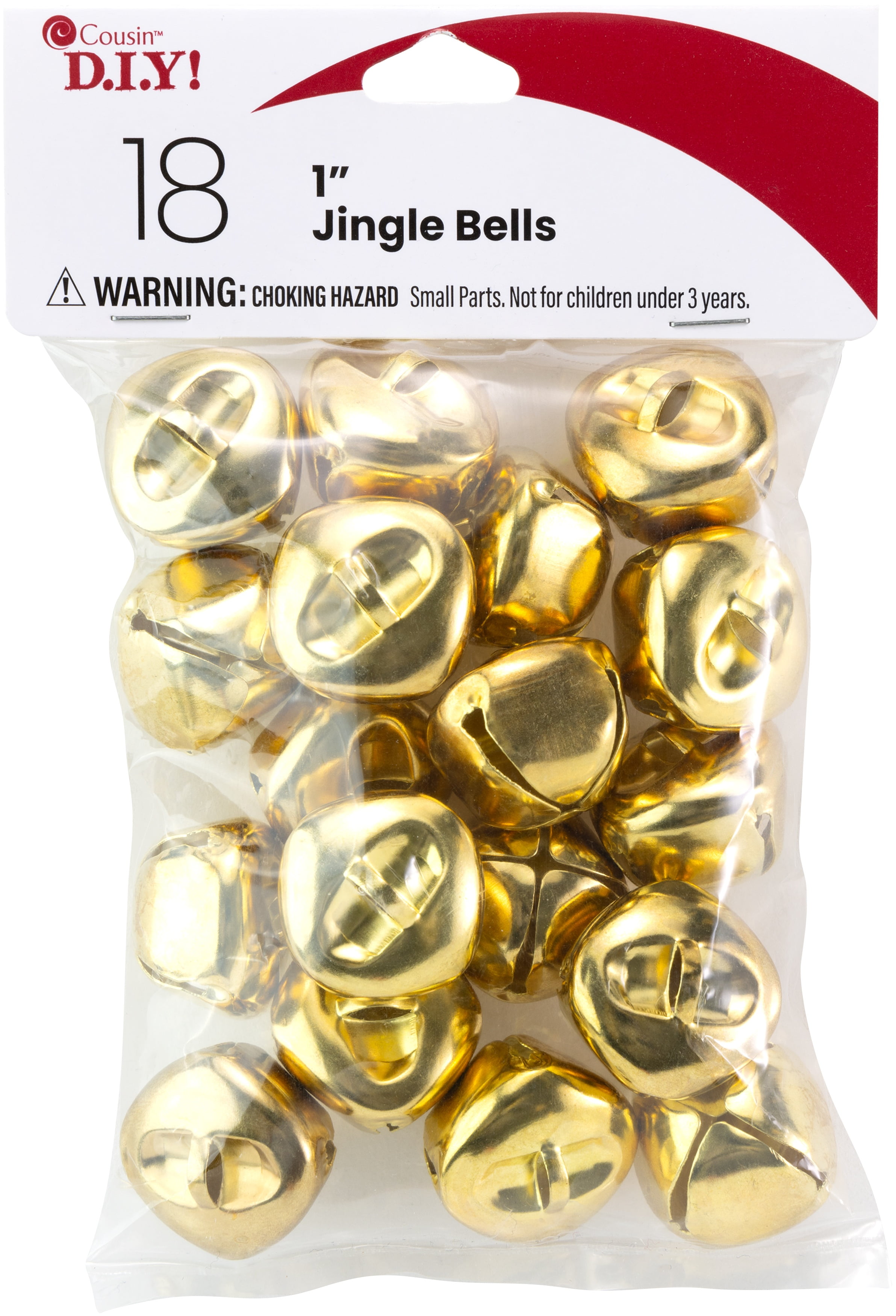 CousinDIY Jingle Bells 1" 18/Pkg-Gold - Walmart.com