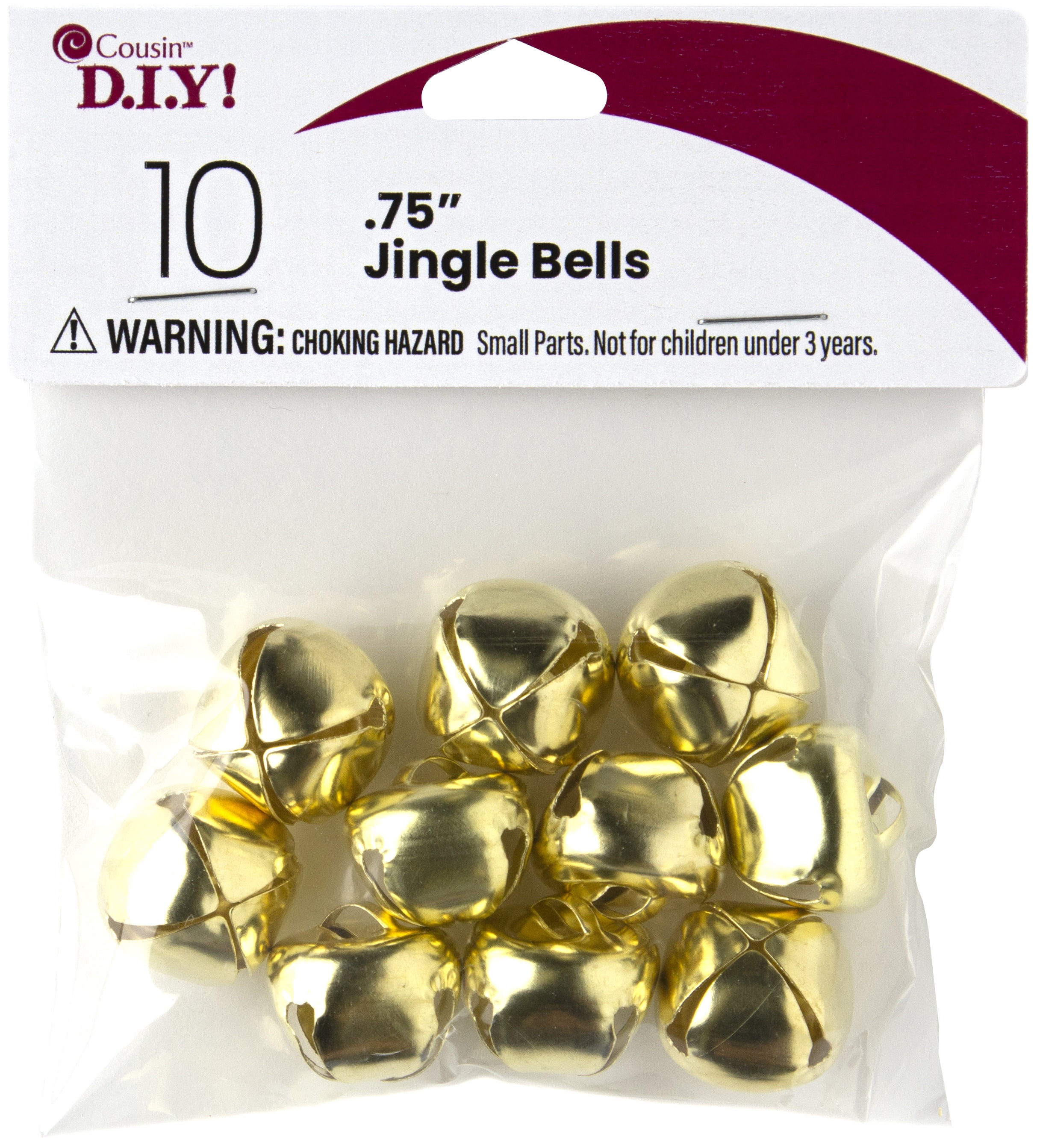 CousinDIY Jingle Bells .75" 10/Pkg-Gold - Walmart.com