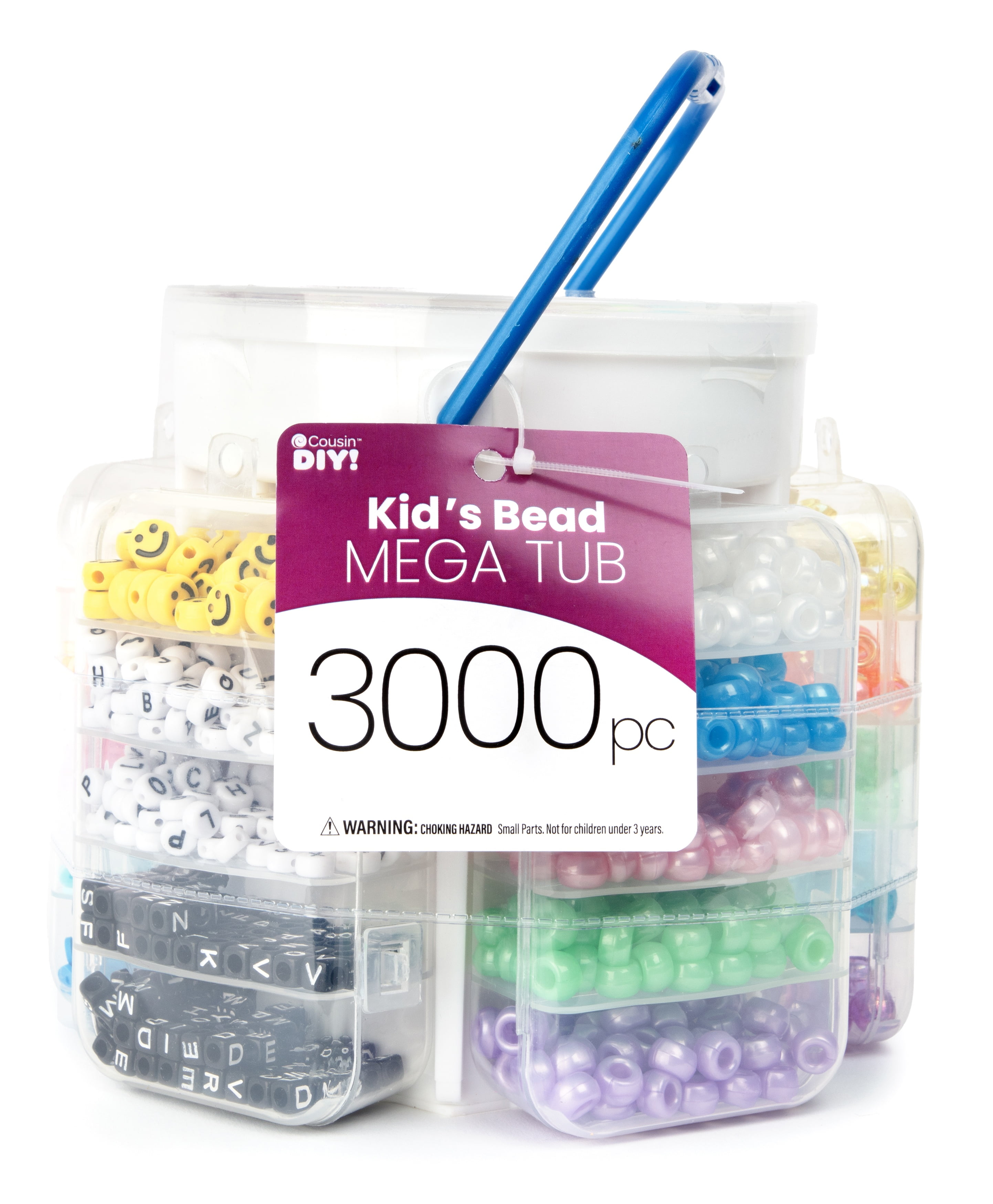 CousinDIY Kids Bead Mega Tub-Assorted - Walmart.com