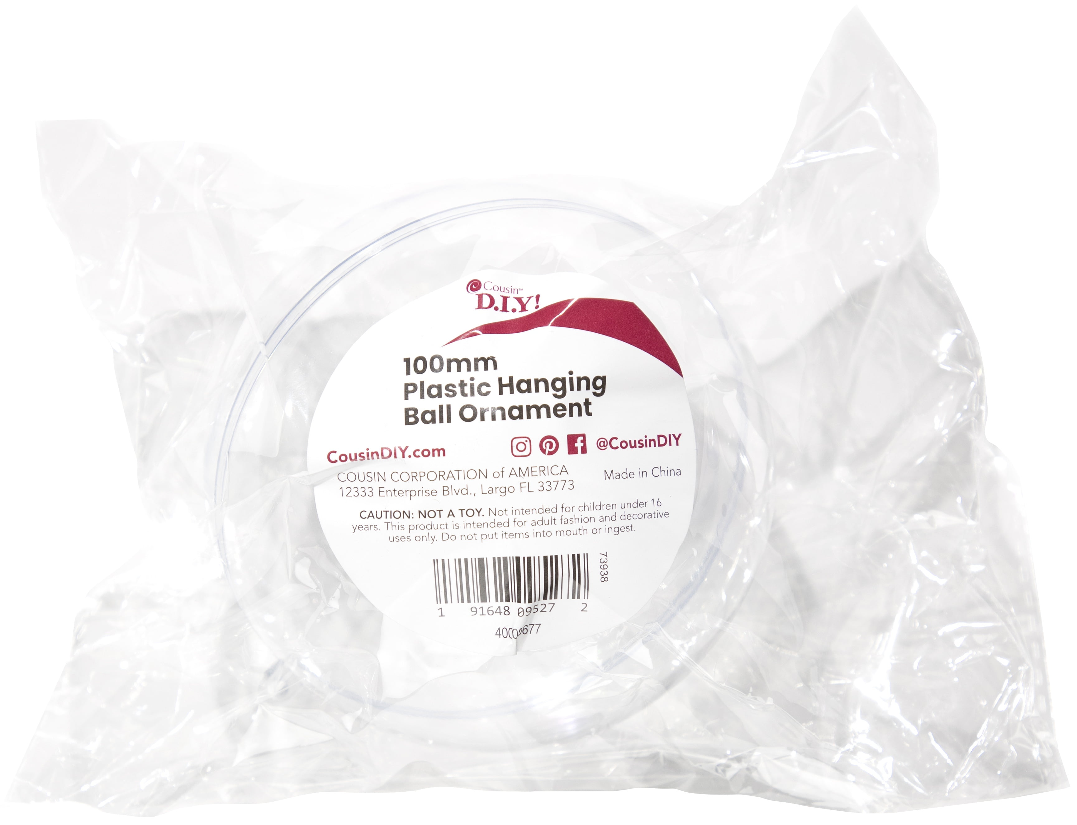 CousinDIY Plastic Hanging Ball Ornament 100mm-Clear - Walmart.com