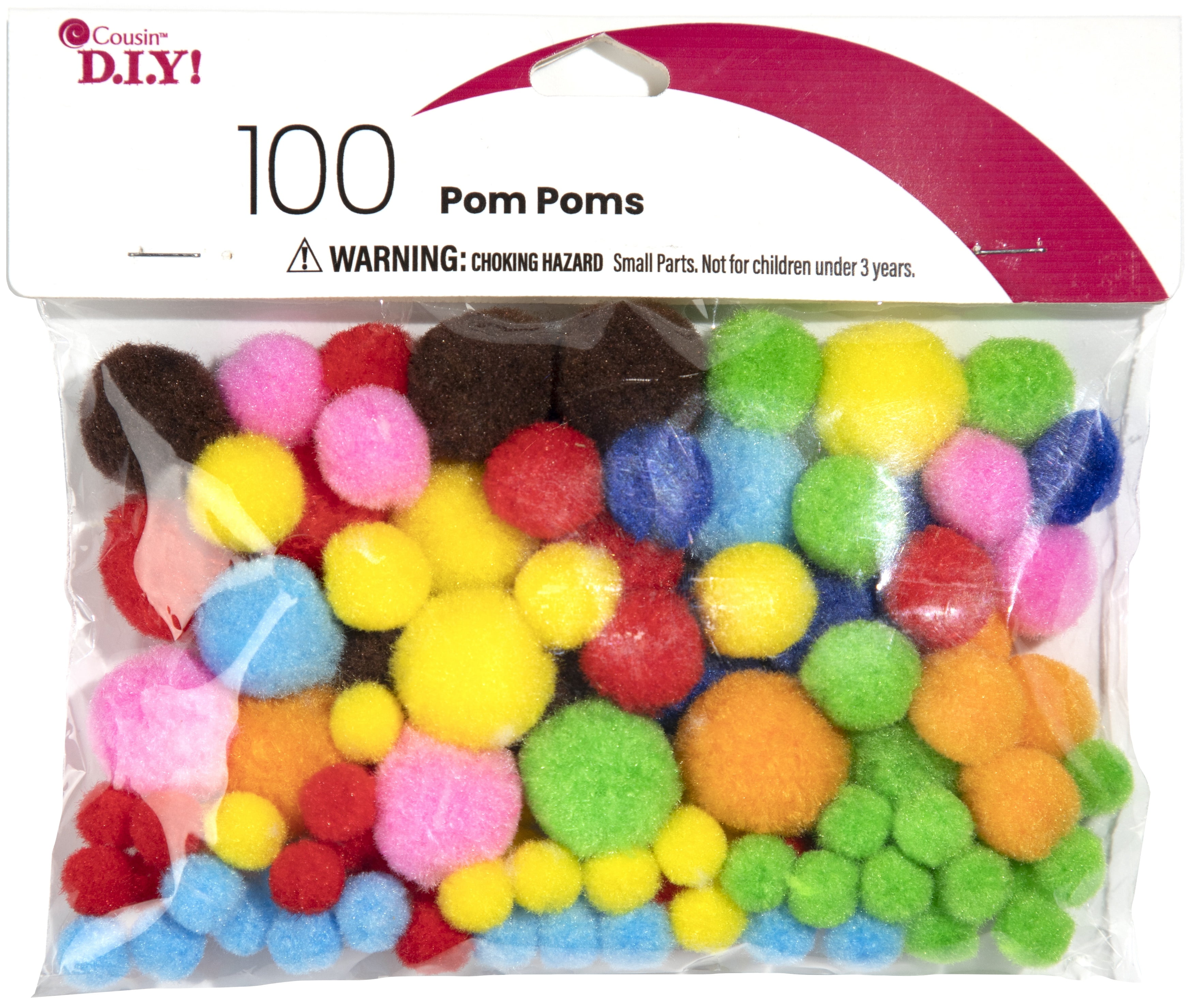 CousinDIY Pom-Pom Variety Pack 100/Pkg-Multi - Walmart.com
