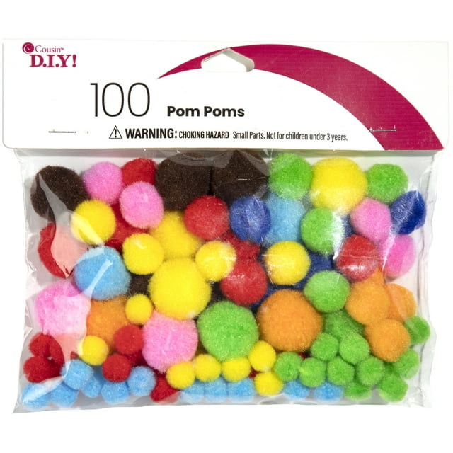 CousinDIY Pom-Pom Variety Pack 100/Pkg-Multi - Walmart.com