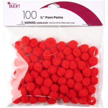 Krafty Kids Pom Poms - Pastel Colors, 1/2", Mini, Package of 150 ...