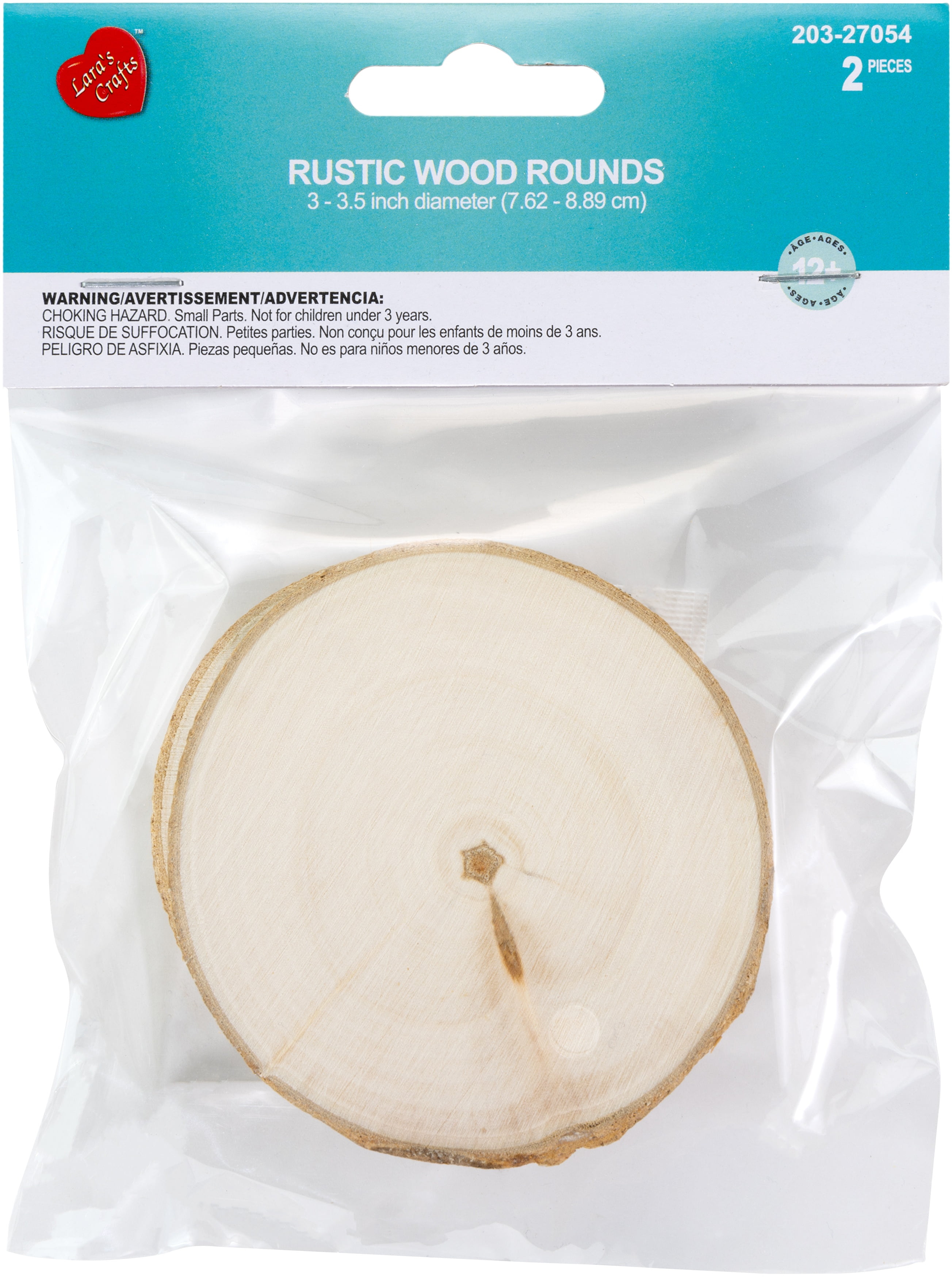 CousinDIY Rustic Wood Rounds 2/Pkg-Natural 3-3.5" - Walmart.com