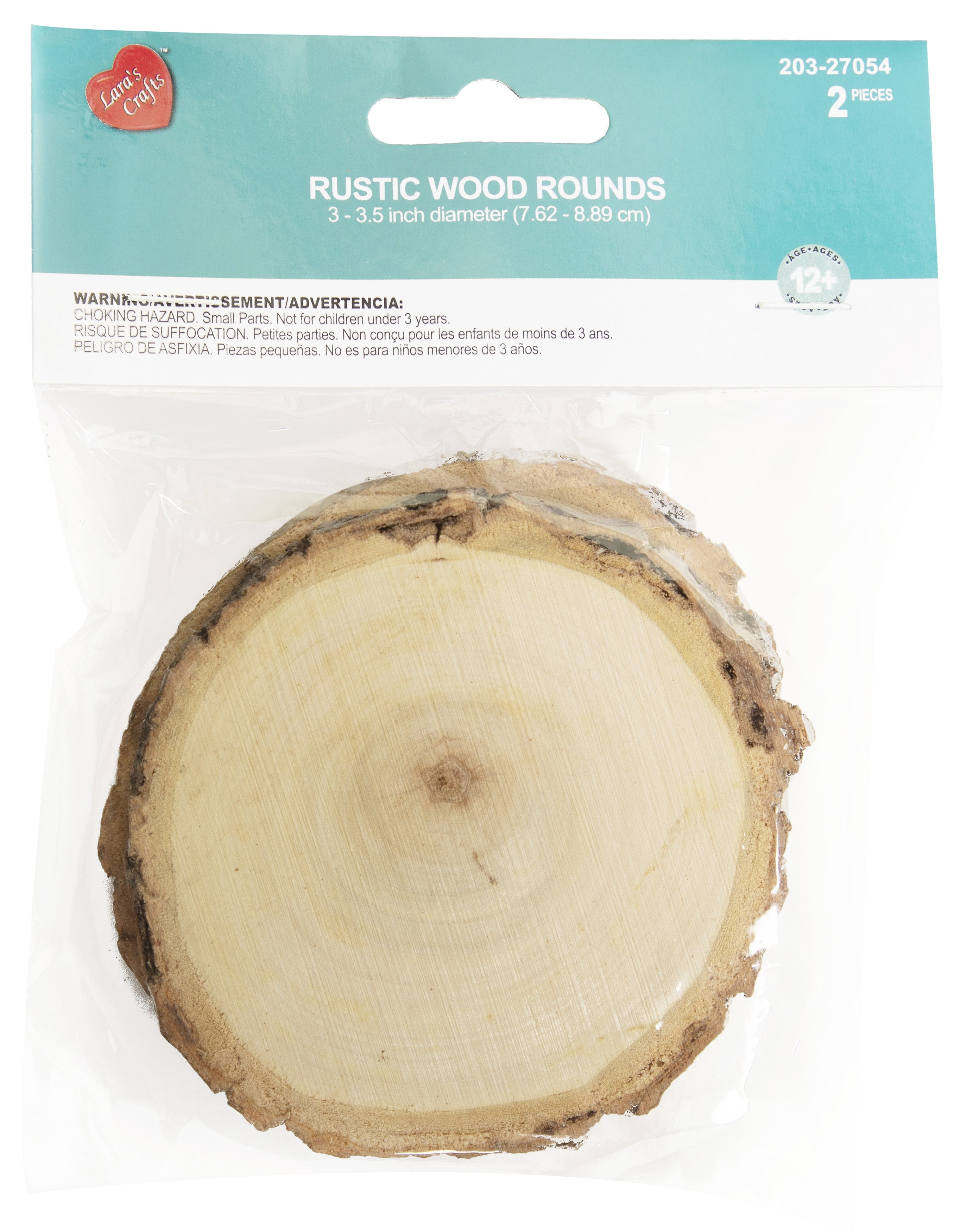 CousinDIY Rustic Wood Rounds 2/Pkg-Natural 3-3.5" - Walmart.com