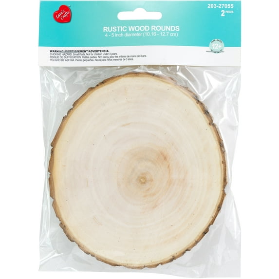 CousinDIY Rustic Wood Rounds 2/Pkg-Natural 4-5" - Walmart.com