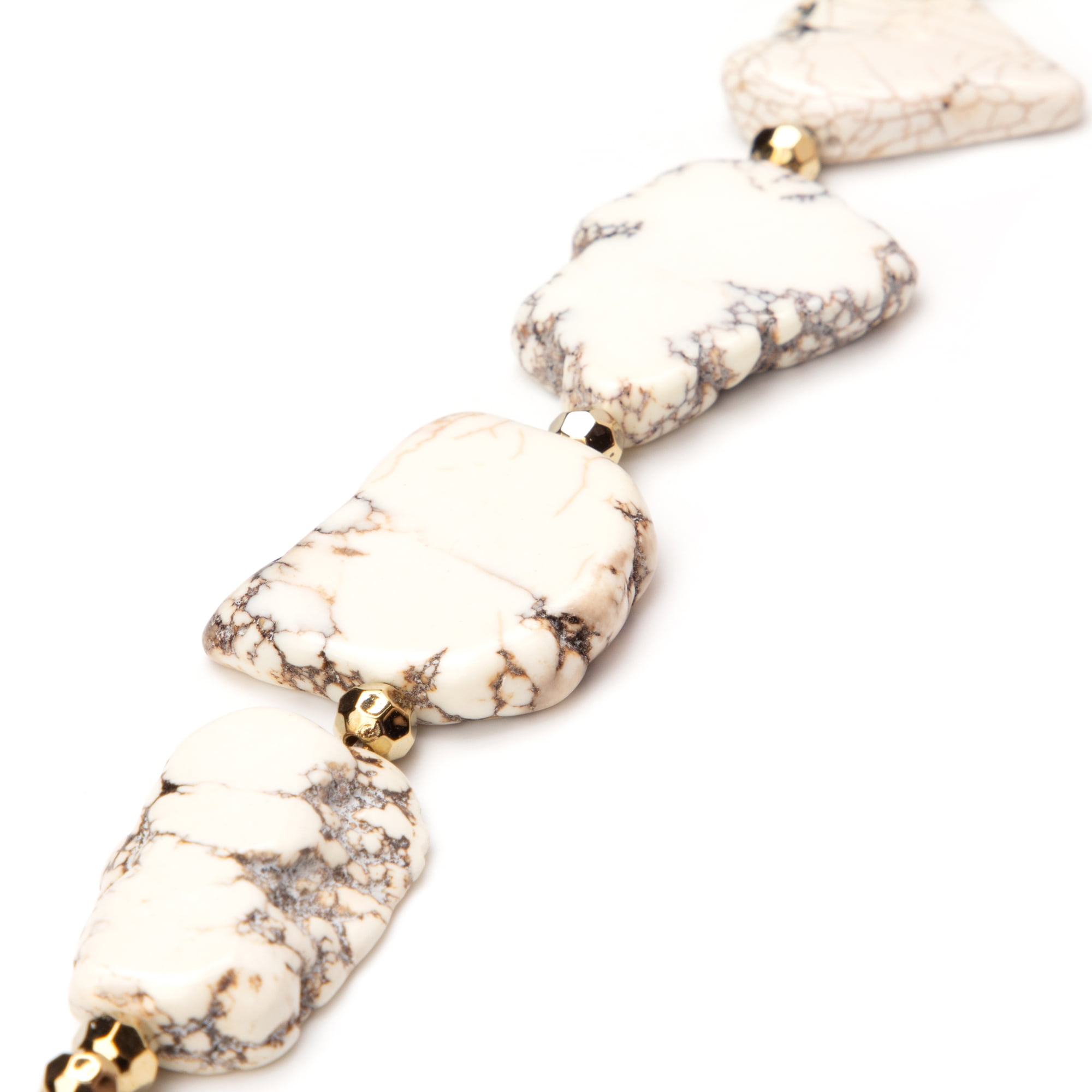CousinDIY Stone Bead Strand, 7.5 inch, Off-White Cream, Unisex for ...
