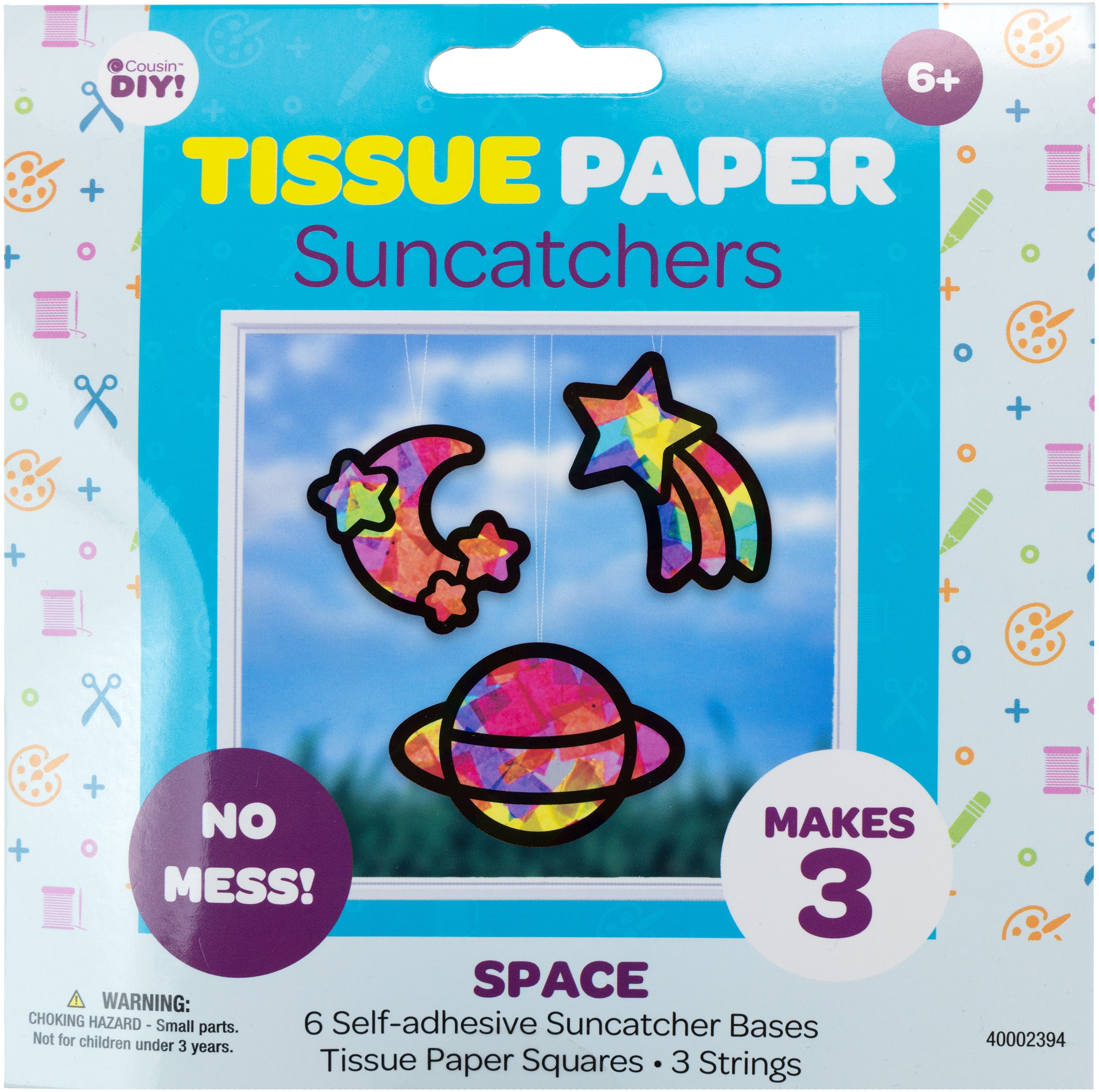 CousinDIY Tissue Suncatcher Kit-Space, Makes 3 - Walmart.com