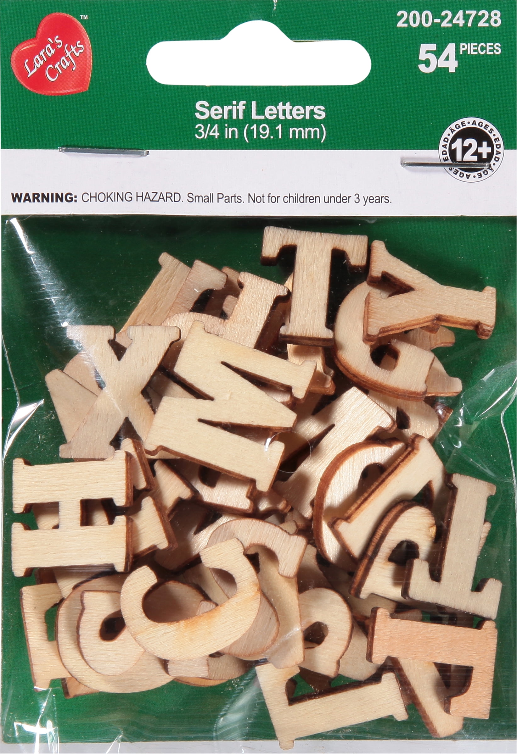 CousinDIY Unfinished Wood Alphabet Blocks .75" 54/Pkg-Serif - Walmart.com