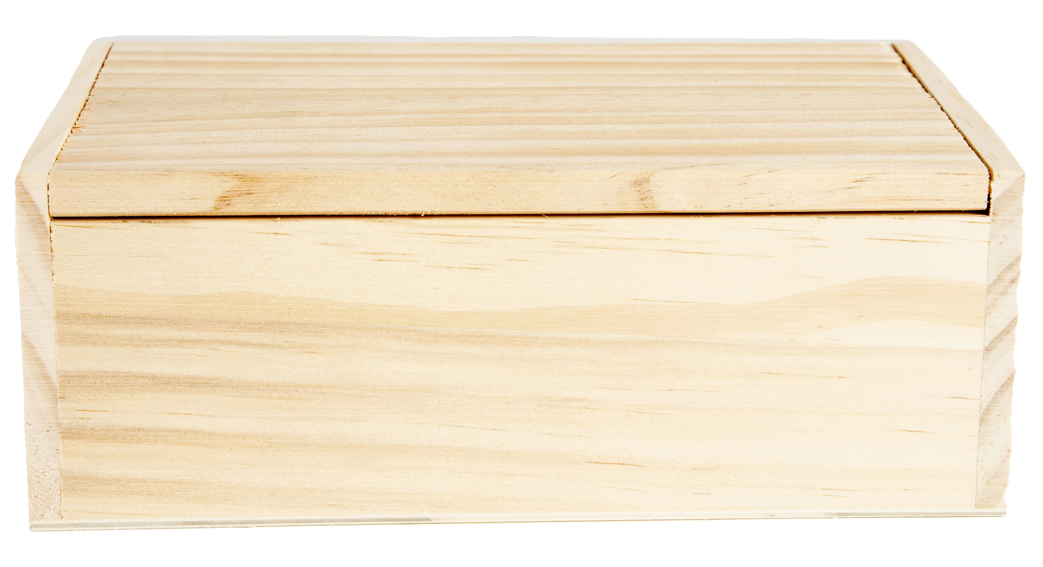 CousinDIY Unfinished Wood Box With Wood Hinge-Large - Walmart.com