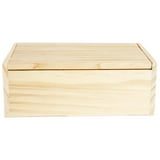 CousinDIY Unfinished Wood Box With Wood Hinge-Large - Walmart.com
