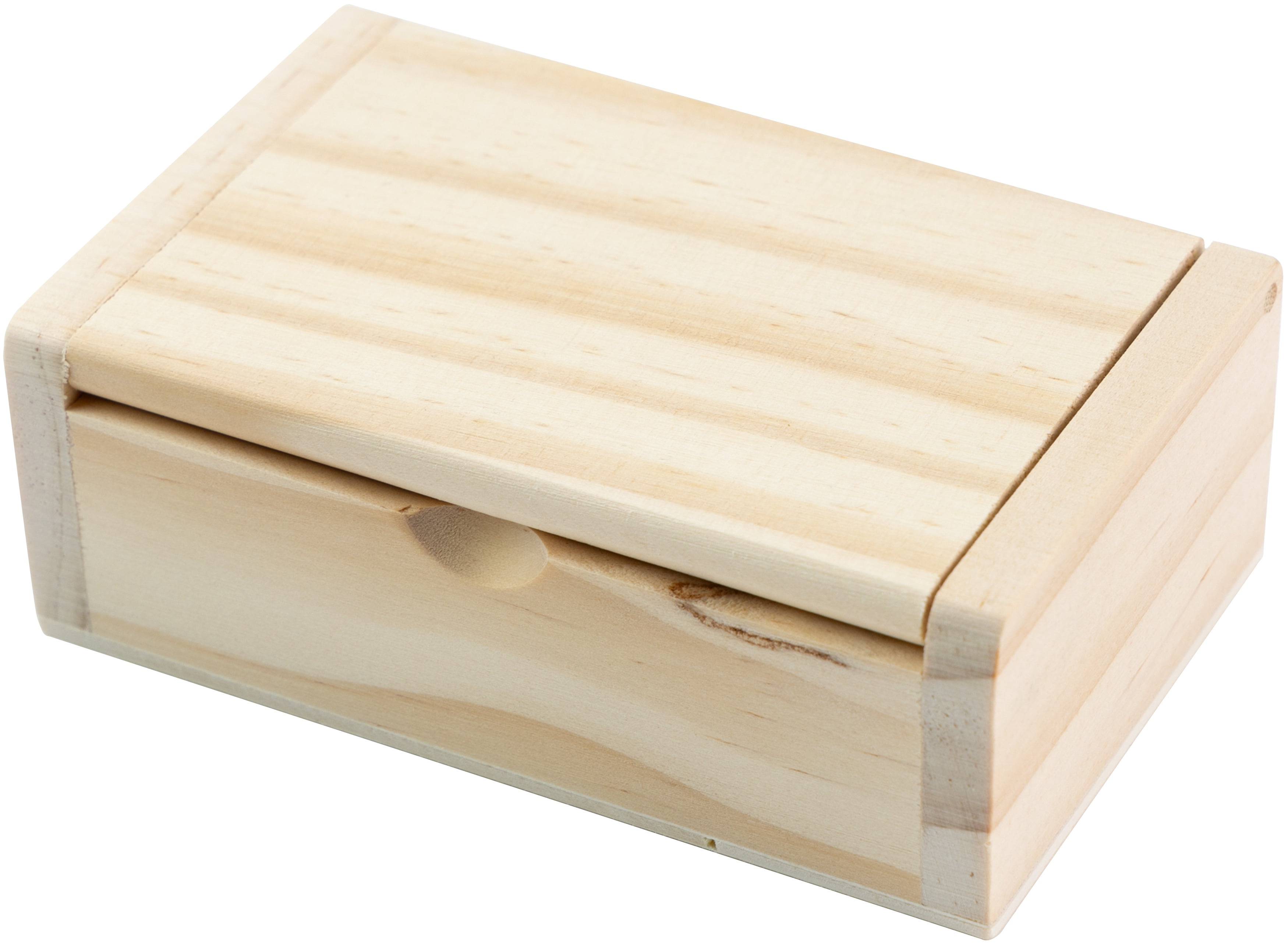 CousinDIY Unfinished Wood Box With Wood Hinge-Small - Walmart.com