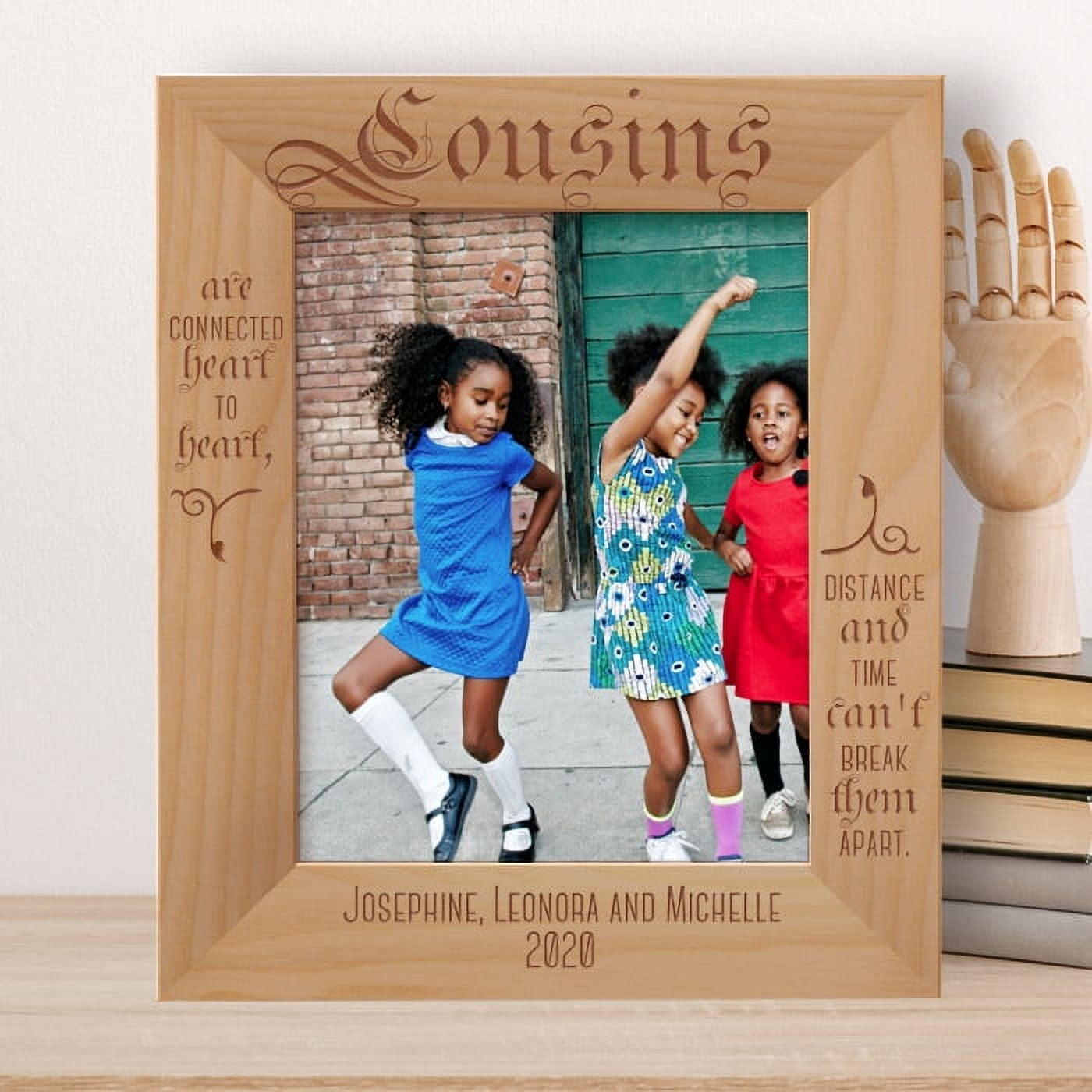 Cousins Are Connected Heart To Heart Personalized Wooden Frame 8" x 10 ...