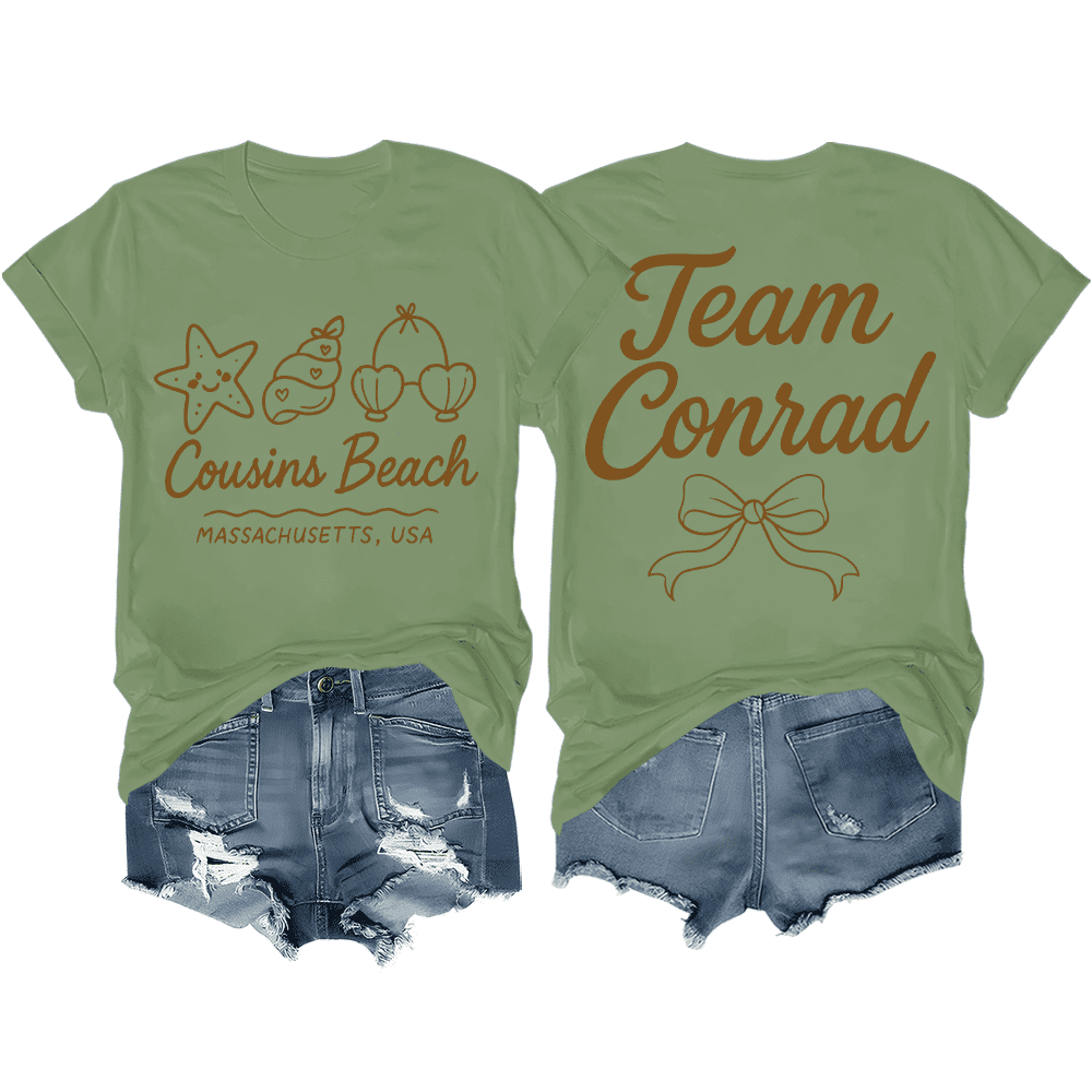 Cousins Beach Shirt Team Conrad T-Shirt Shell Beach Women Graphic Tees ...